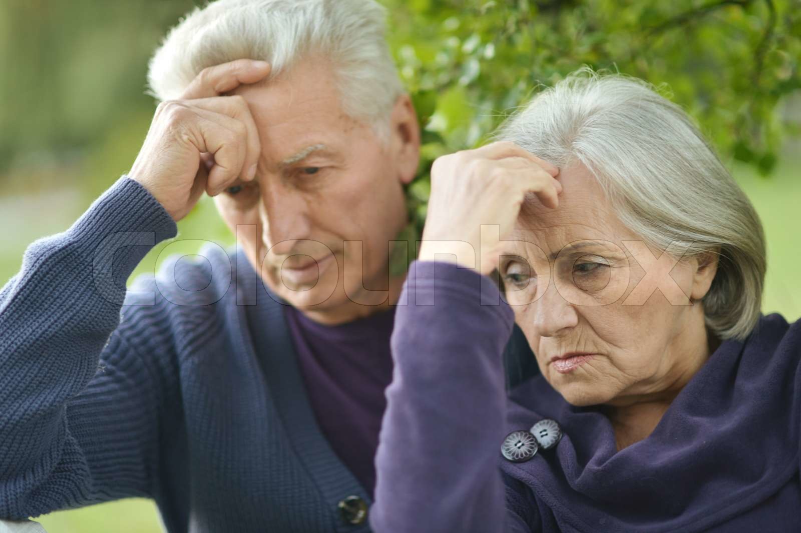 sad elder couple | Stock image | Colourbox