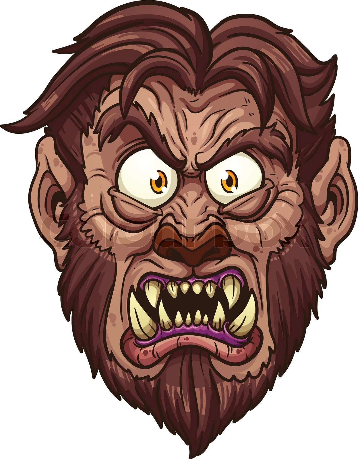 Werewolf face | Stock vector | Colourbox