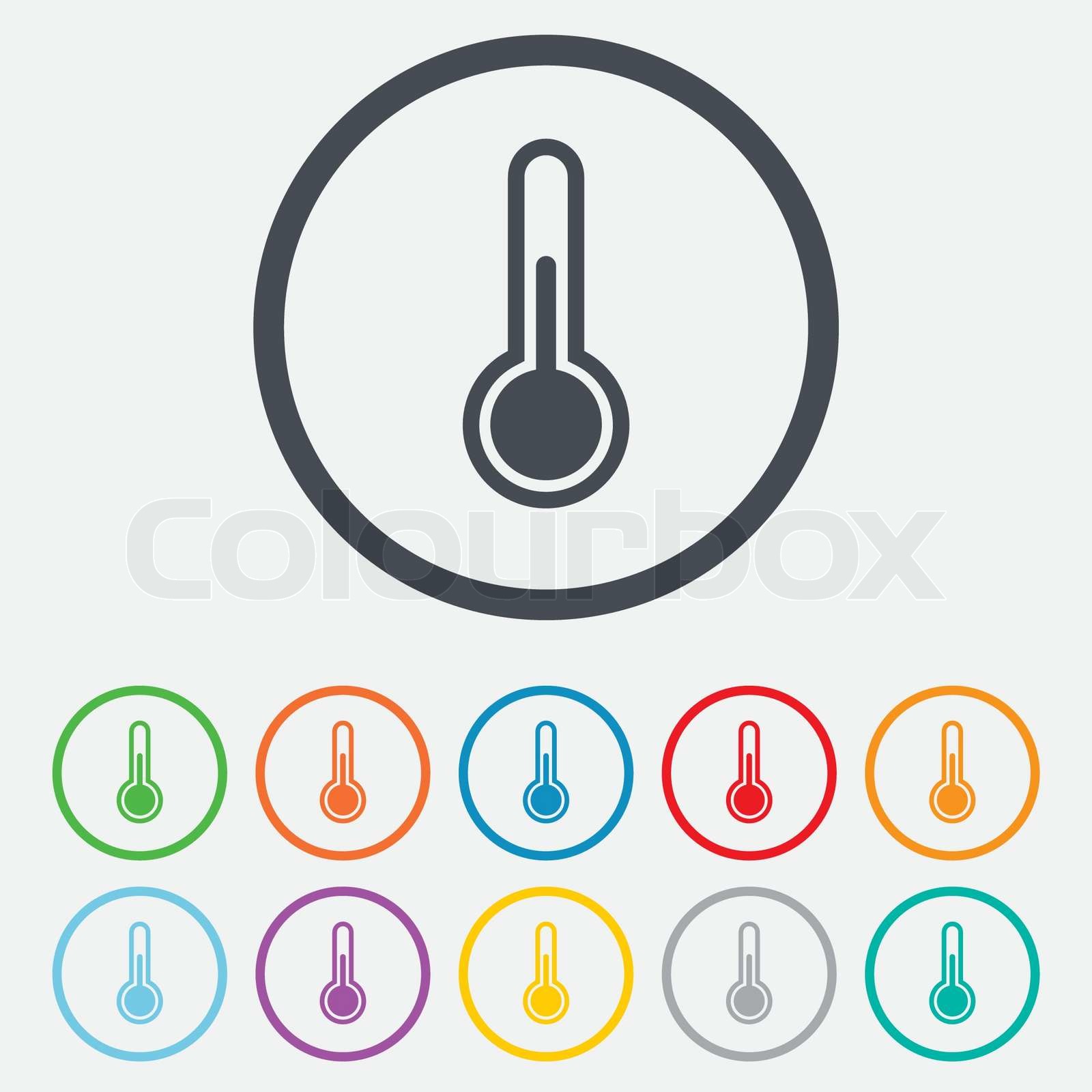 Thermometer sign icon. Temperature symbol. | Stock vector | Colourbox