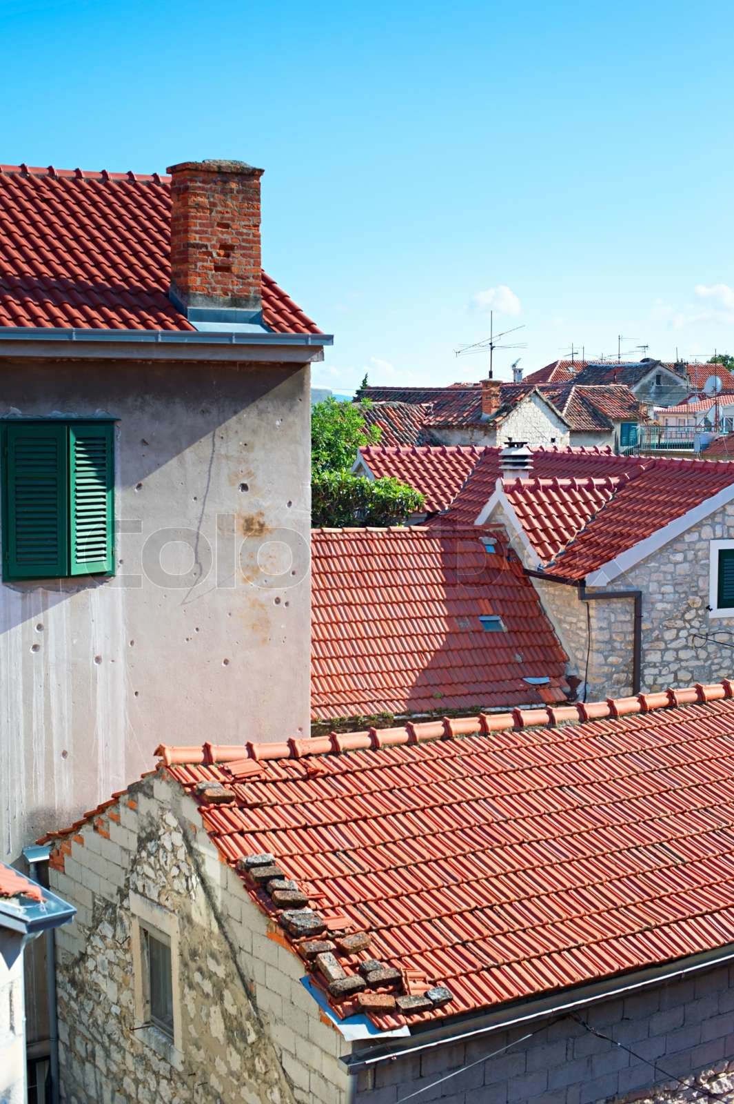 Split roofs | Stock image | Colourbox