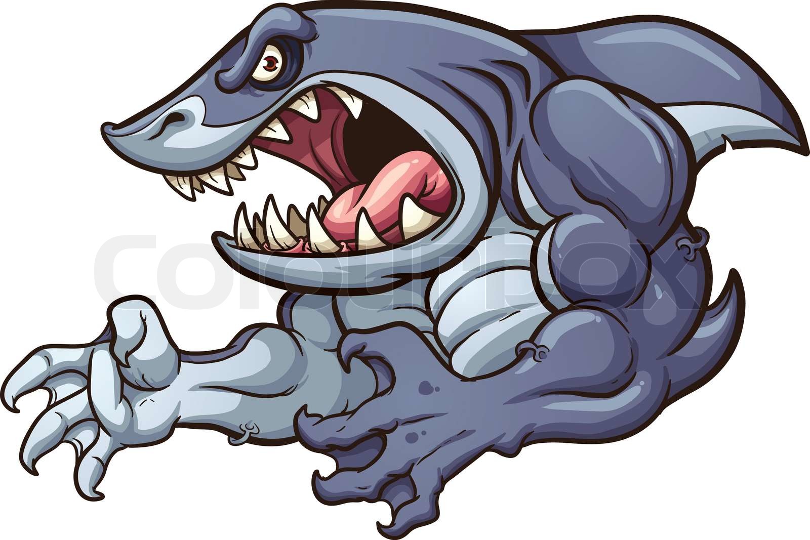 Strong Shark | Stock vector | Colourbox