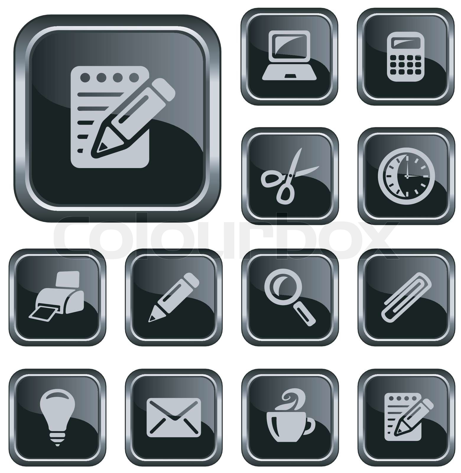 Office buttons | Stock vector | Colourbox