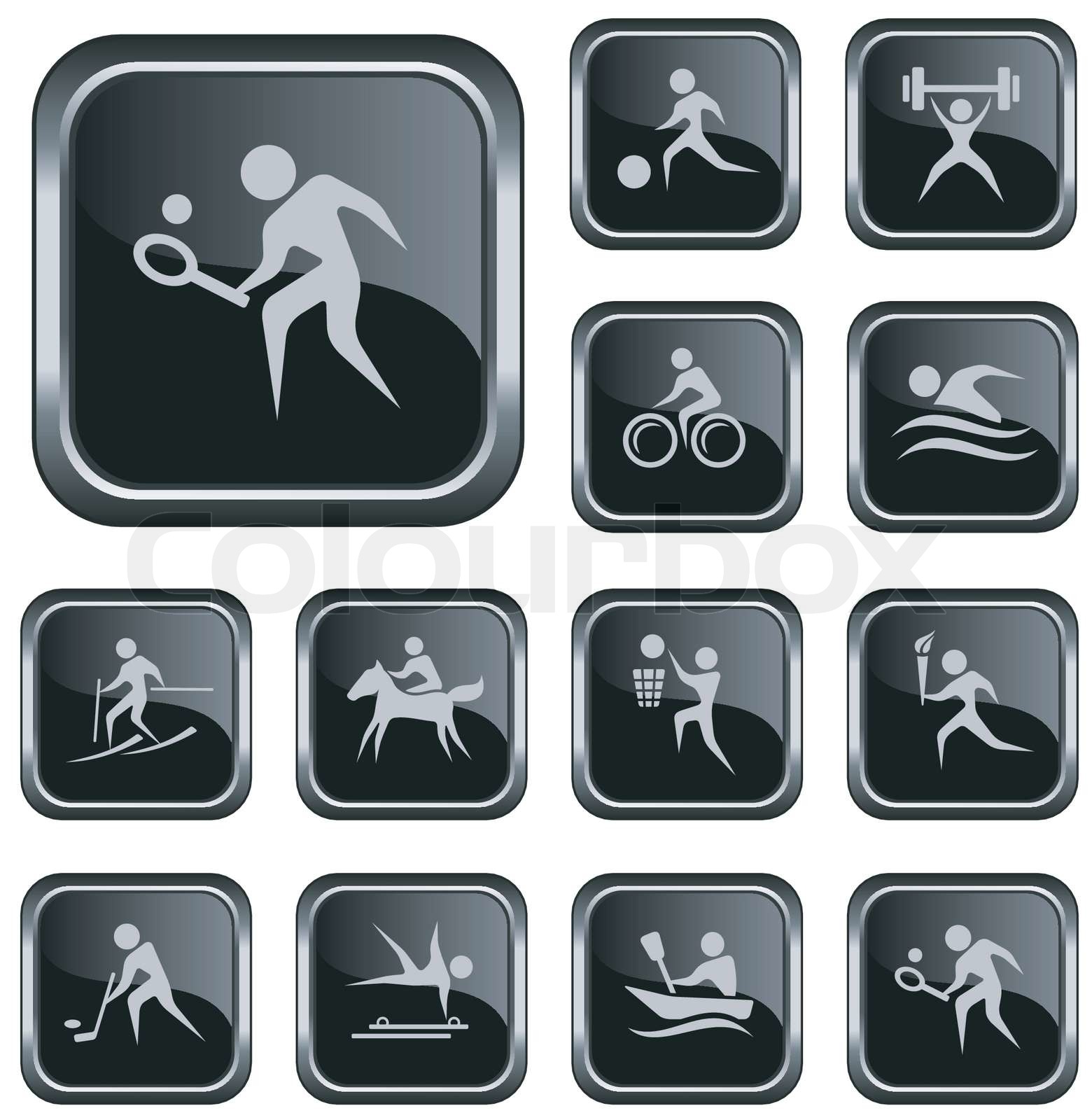 Sport buttons | Stock vector | Colourbox