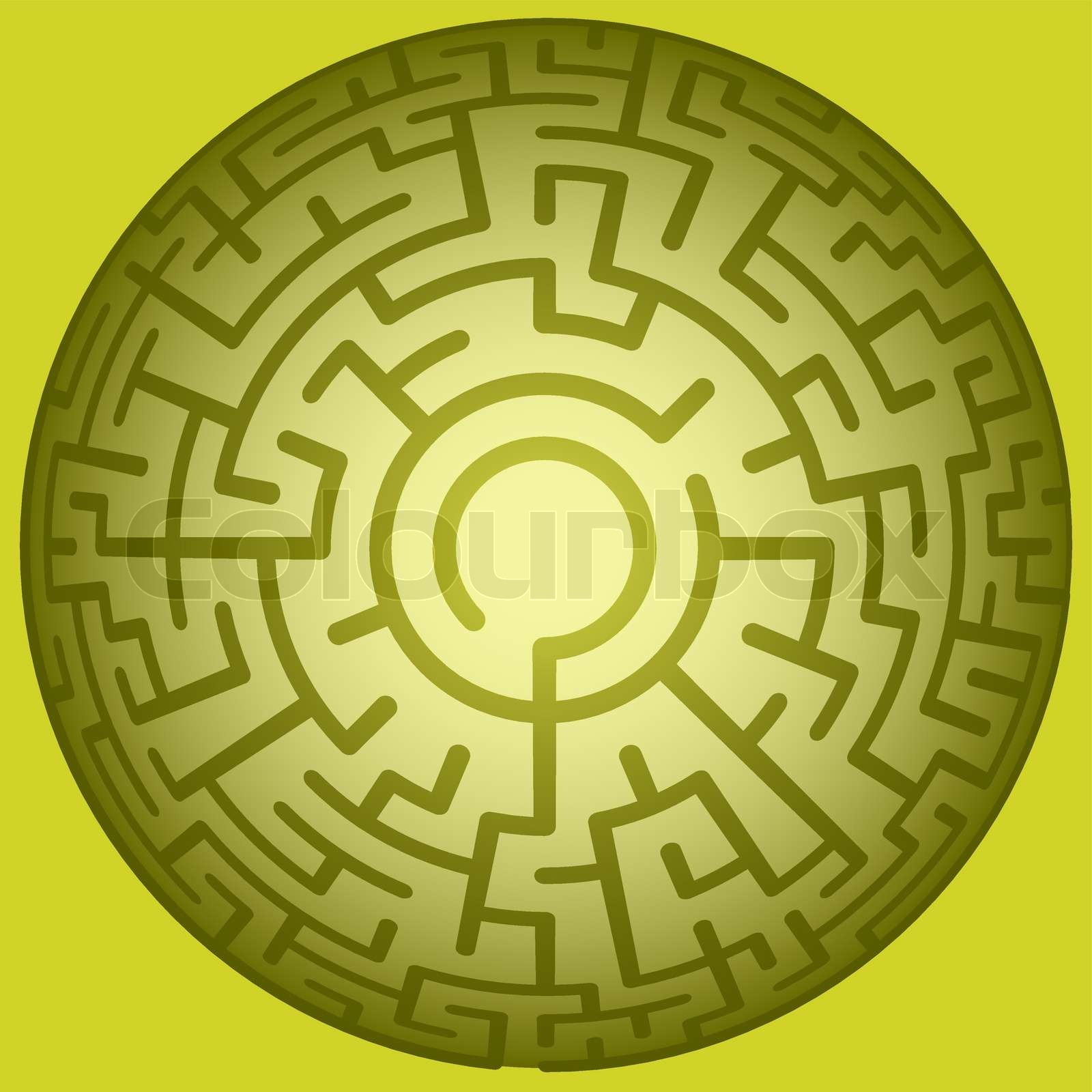 Convex round maze | Stock vector | Colourbox
