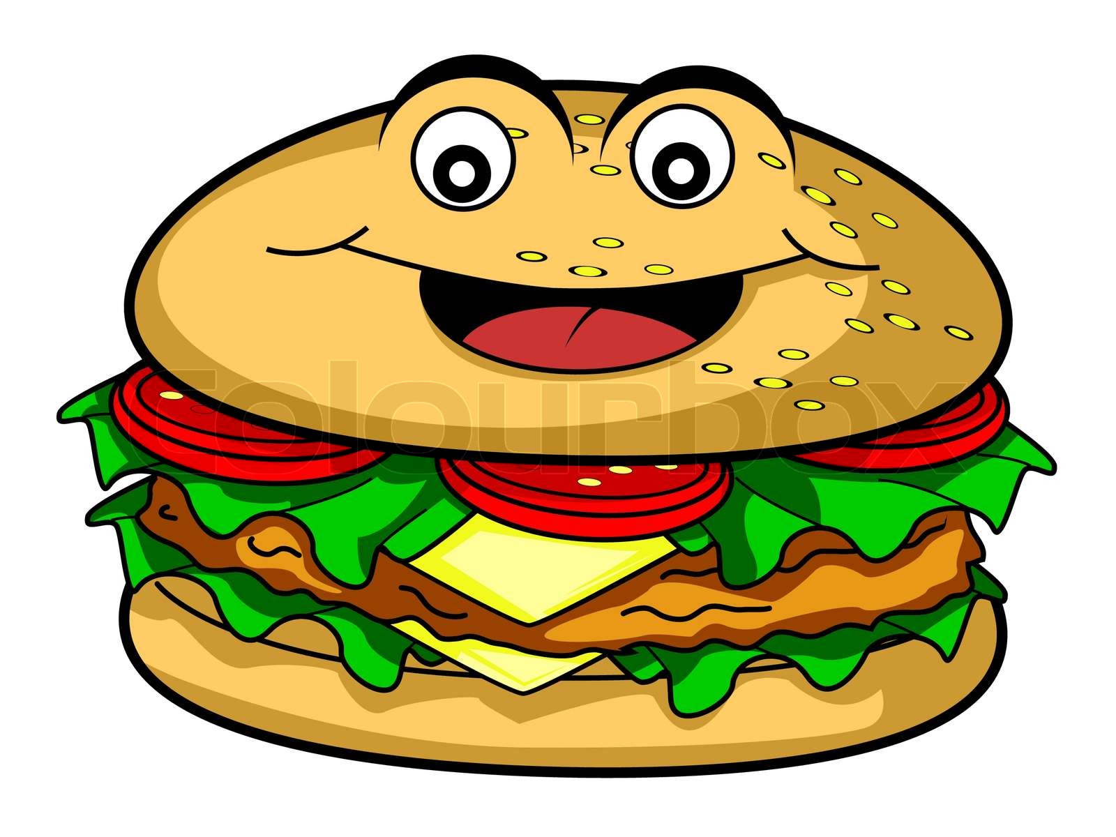 Burger cartoon | Stock vector | Colourbox