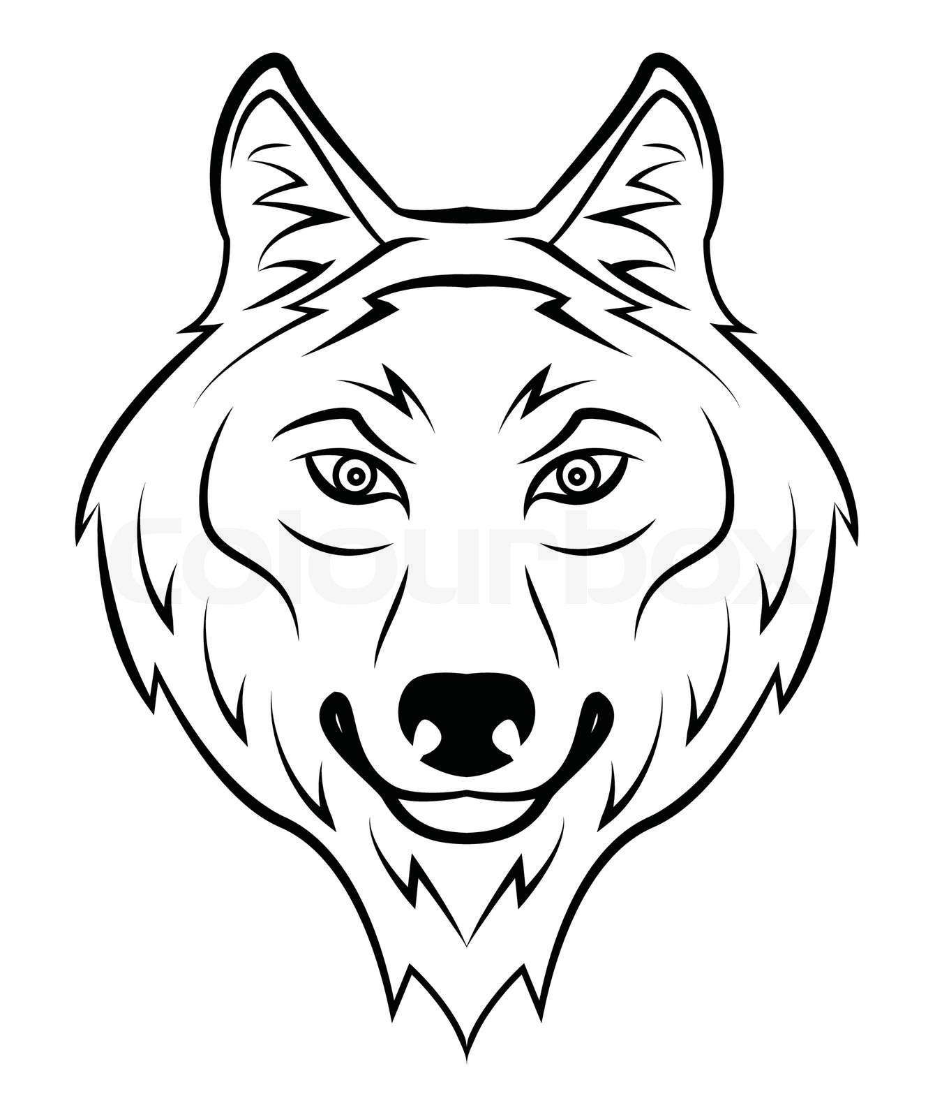 ulv, tatovering, tegning | Stock vektor | Colourbox