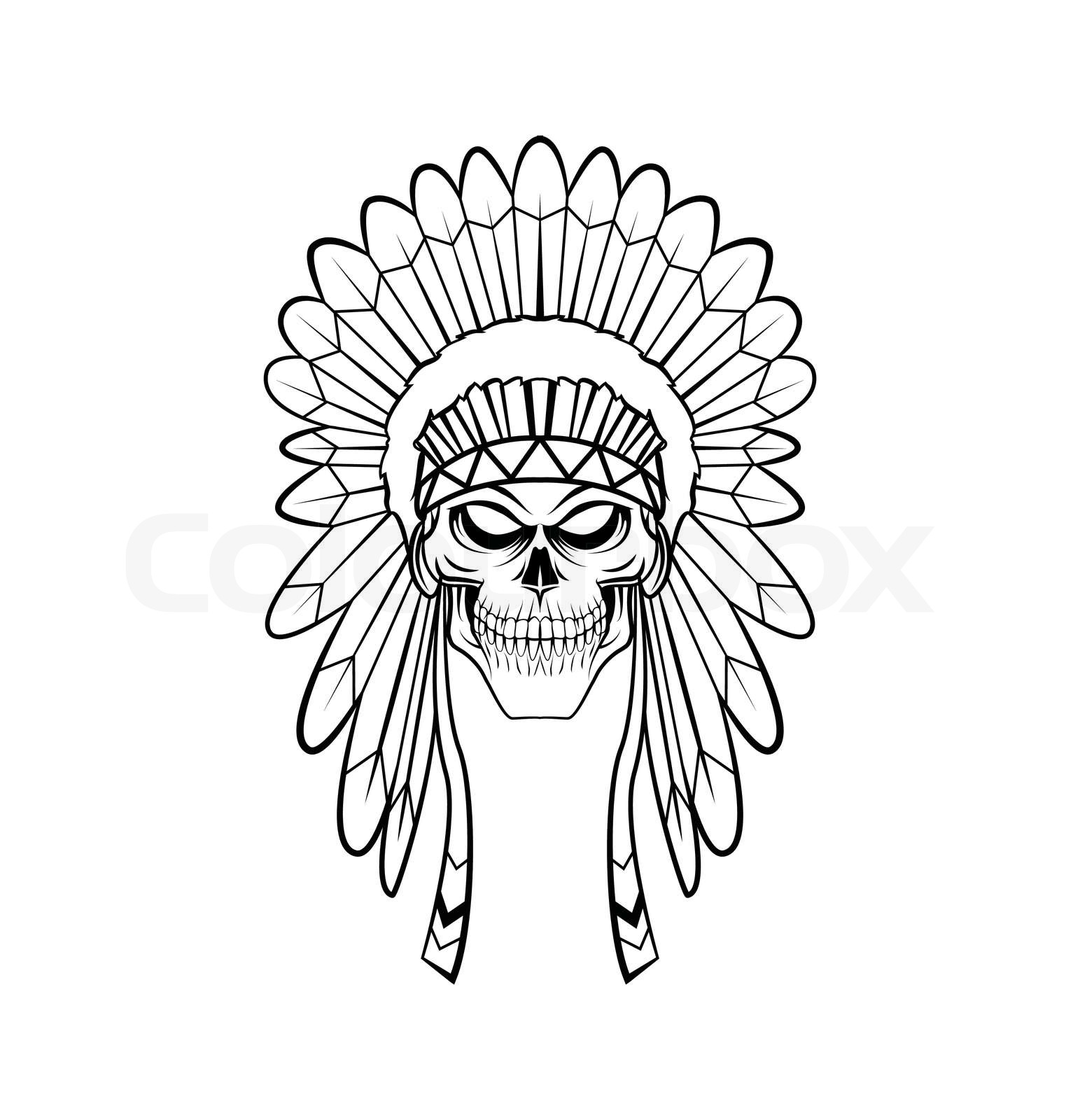 Apache Head | Stock vector | Colourbox