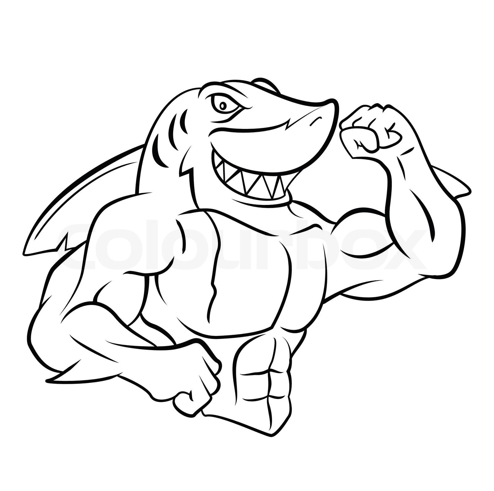Buff Shark Drawing