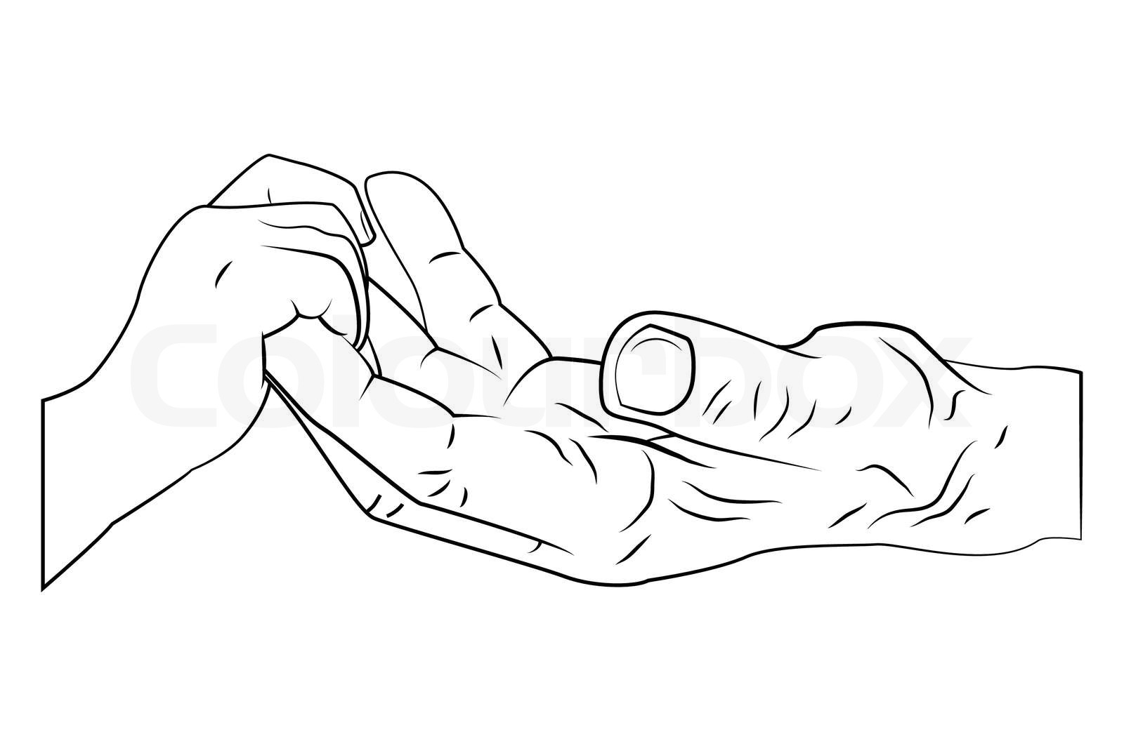 Old People Care Hand | Stock vector | Colourbox