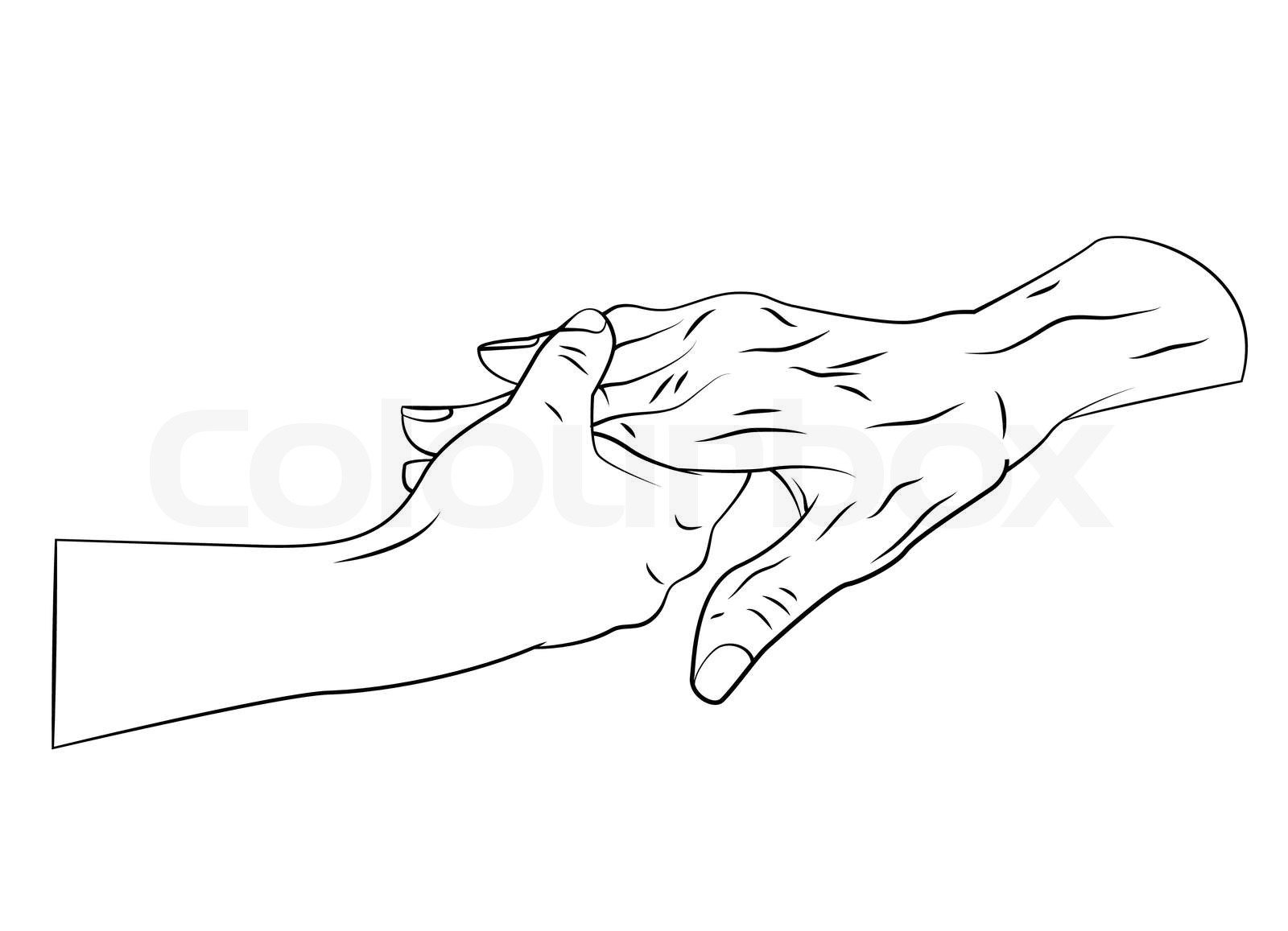 Old People Care Hand | Stock vector | Colourbox