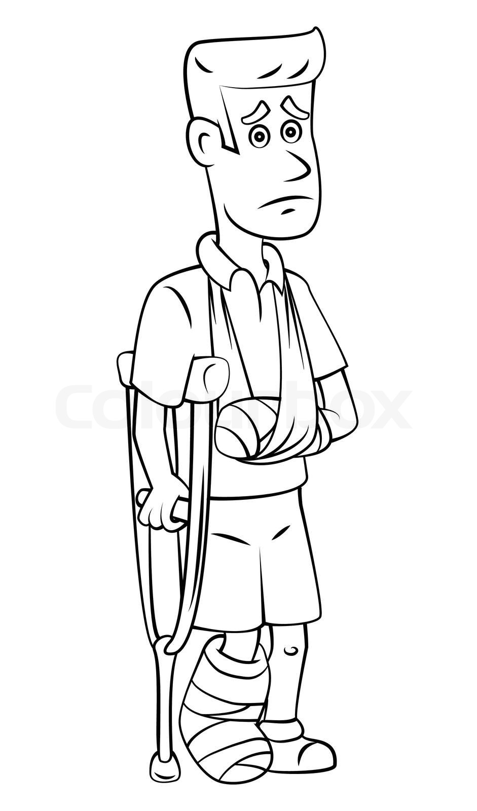 Broken leg | Stock vector | Colourbox