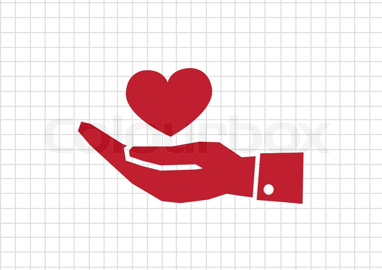 hand, herz, emotion | Stock-Vektor | Colourbox