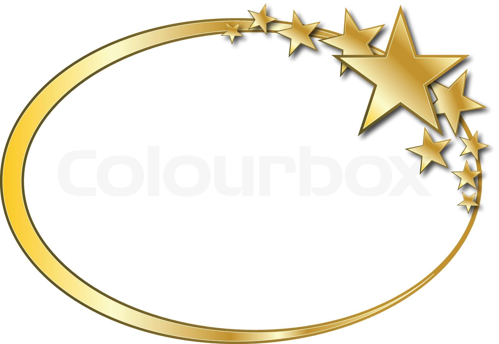 STAR OVAL FRAME | Stock vector | Colourbox