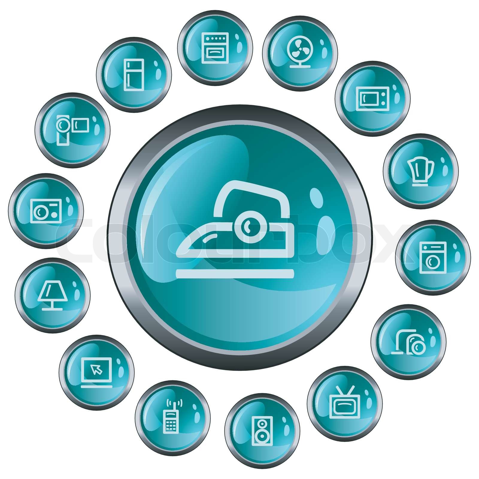 Home electronics buttons | Stock vector | Colourbox