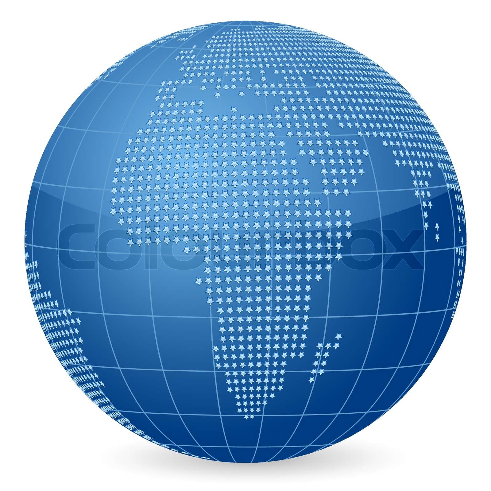 world globe stars | Stock vector | Colourbox
