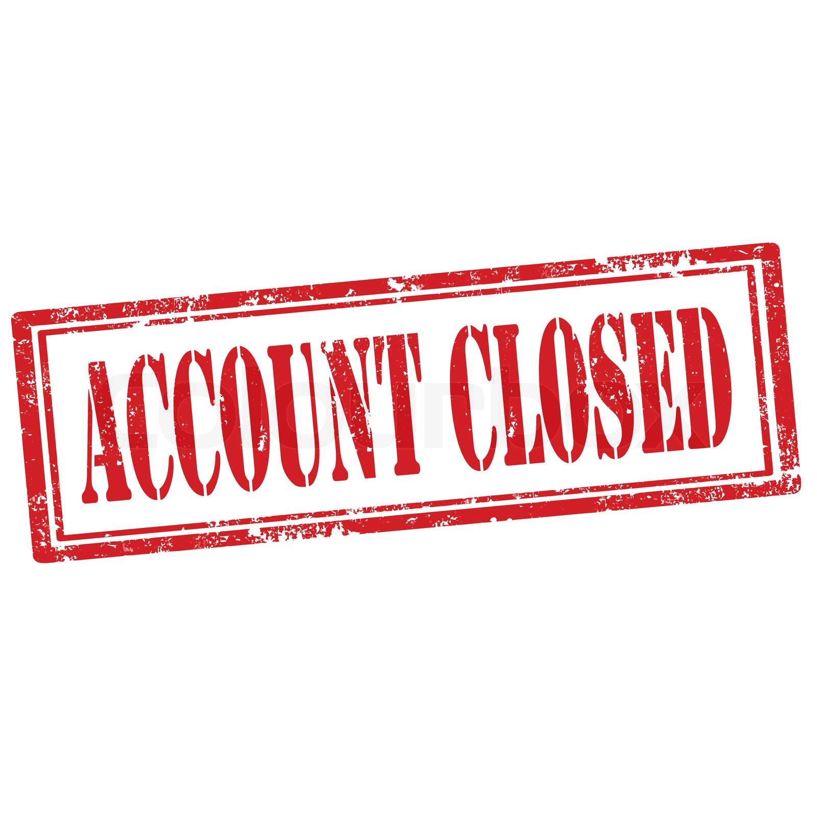 Account Closed stamp Stock Vector Colourbox