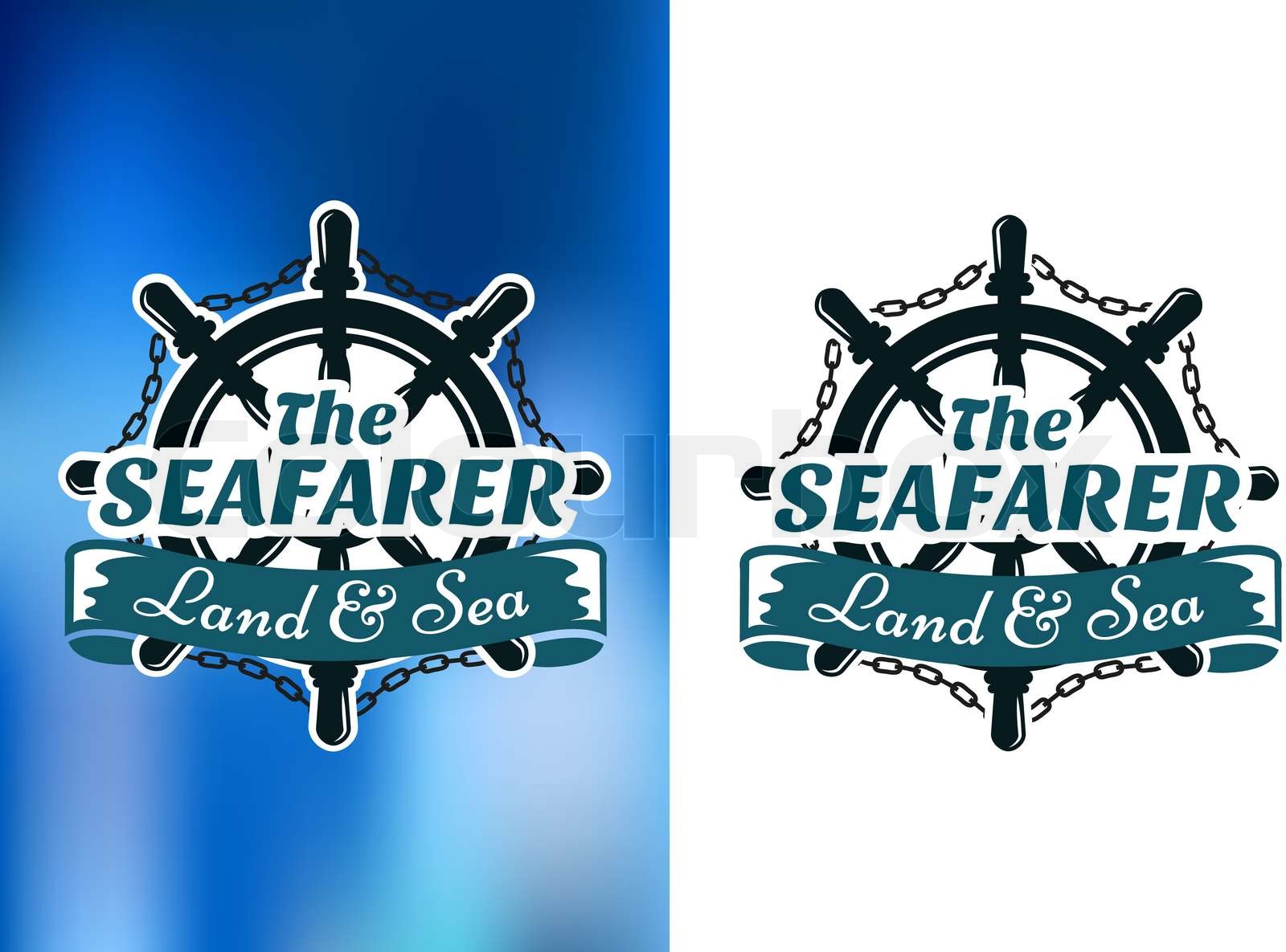 Nautical themed poster The Seafarer | Stock vector | Colourbox