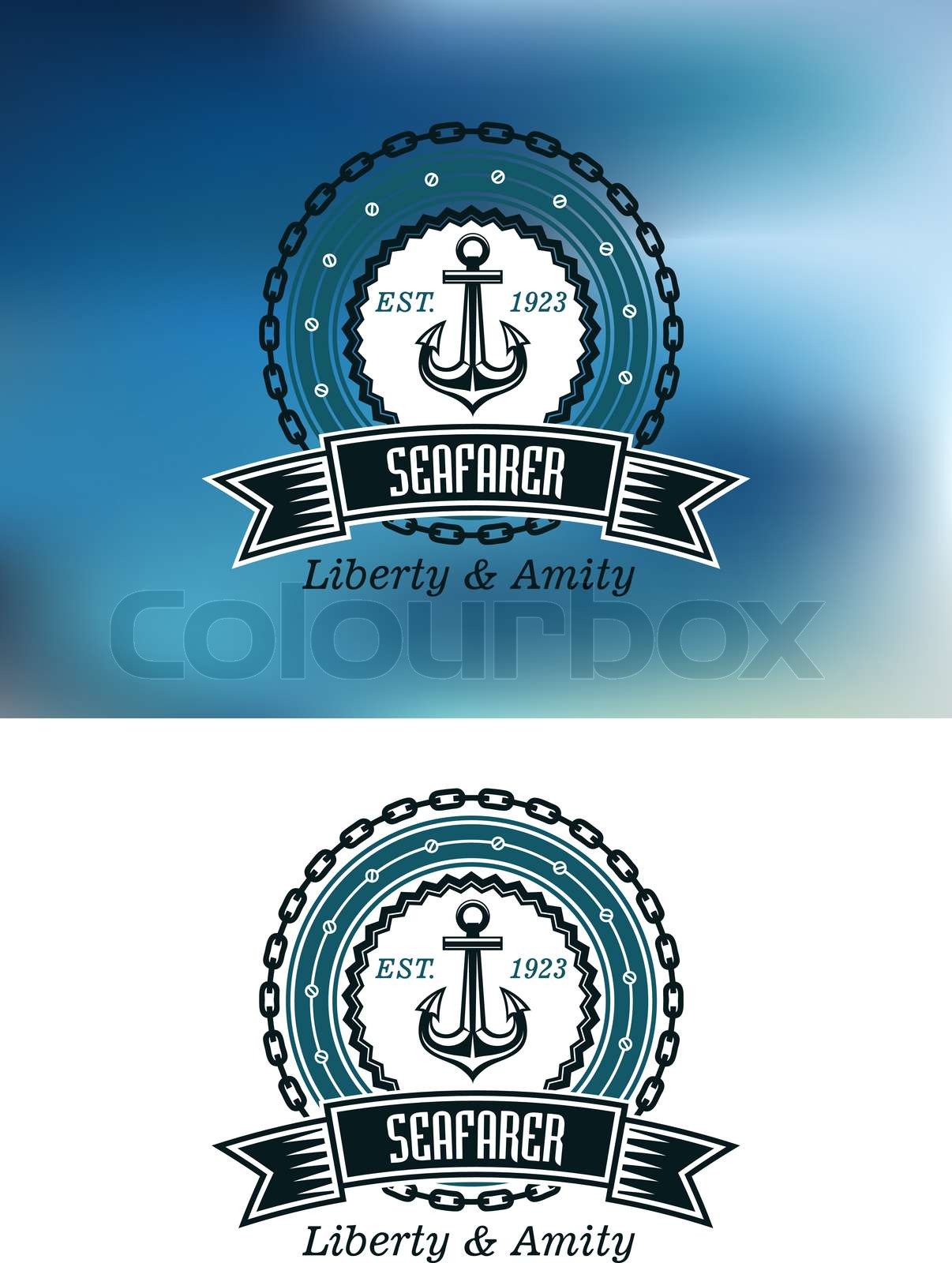 Seafarer badges or emblems | Stock vector | Colourbox