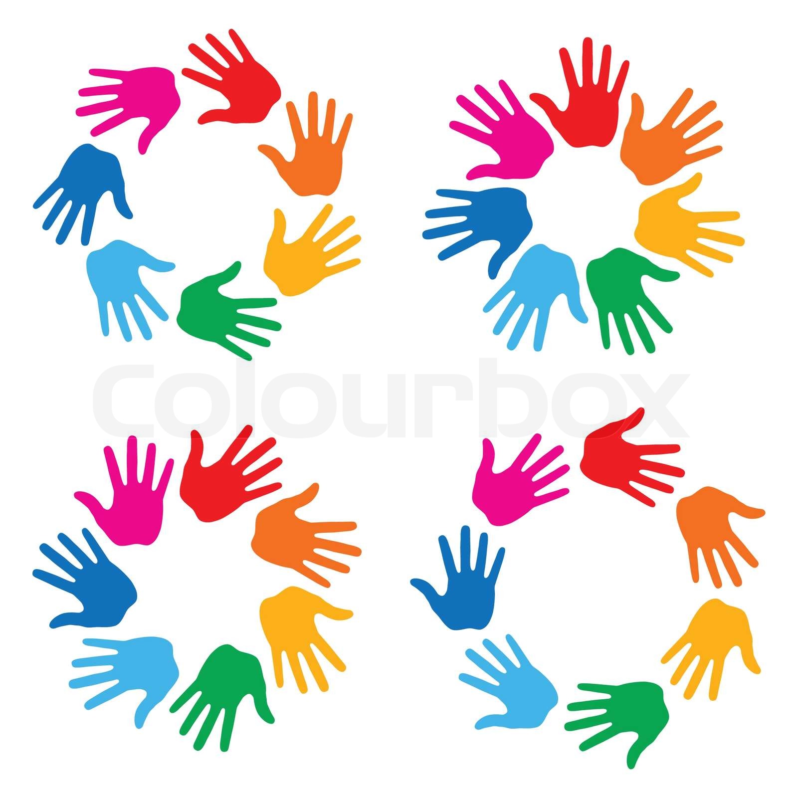 Set of Hand Print icons | Stock vector | Colourbox