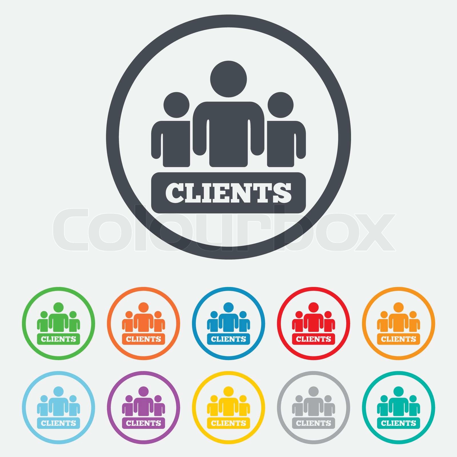 Clients sign icon. Group of people symbol. | Stock vector | Colourbox