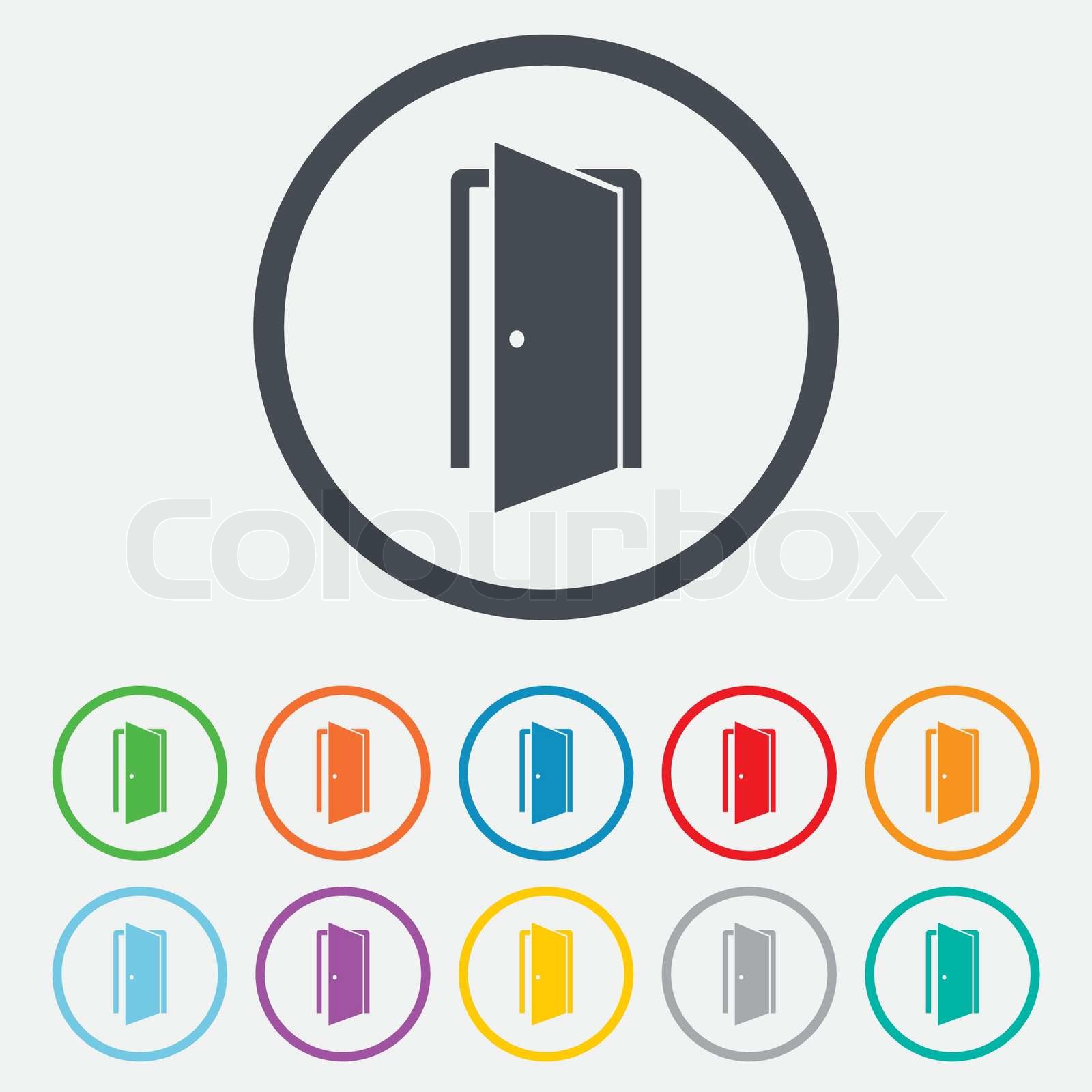 verlassen, grün, symbol | Stock-Vektor | Colourbox