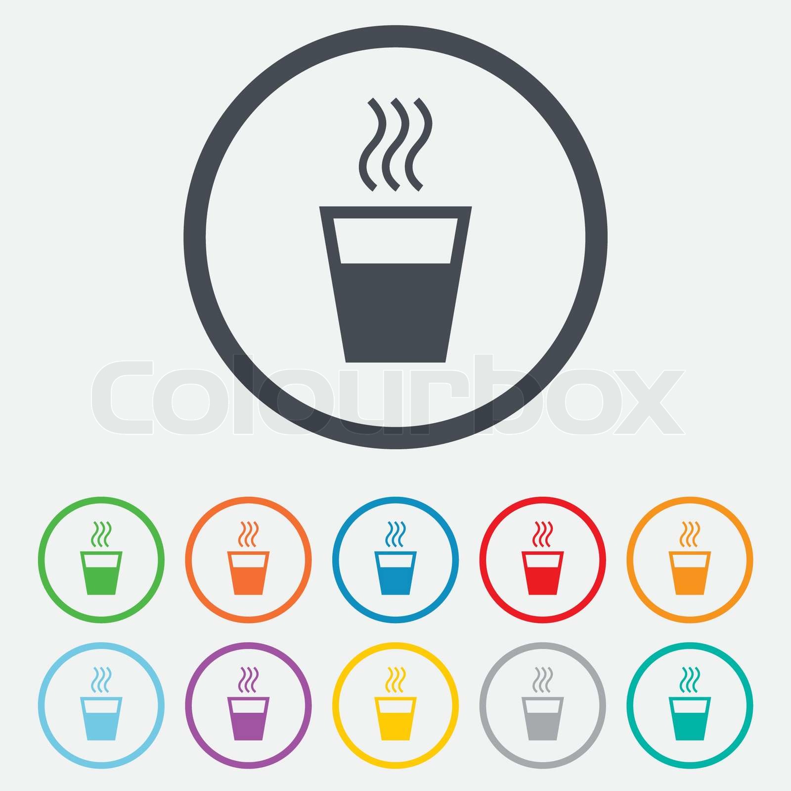Hot water sign icon. Hot drink symbol. | Stock vector | Colourbox