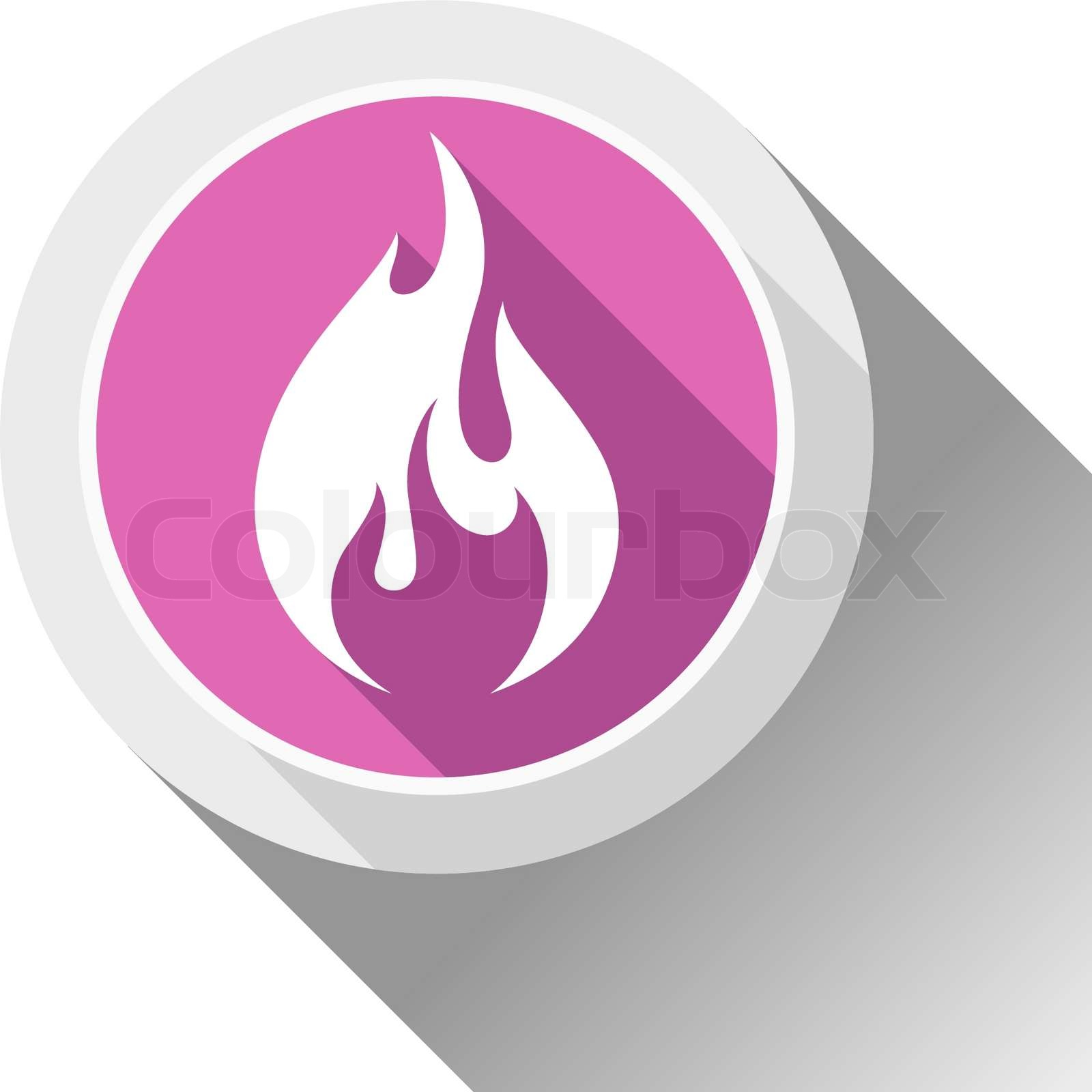 Fire flames, button | Stock vector | Colourbox