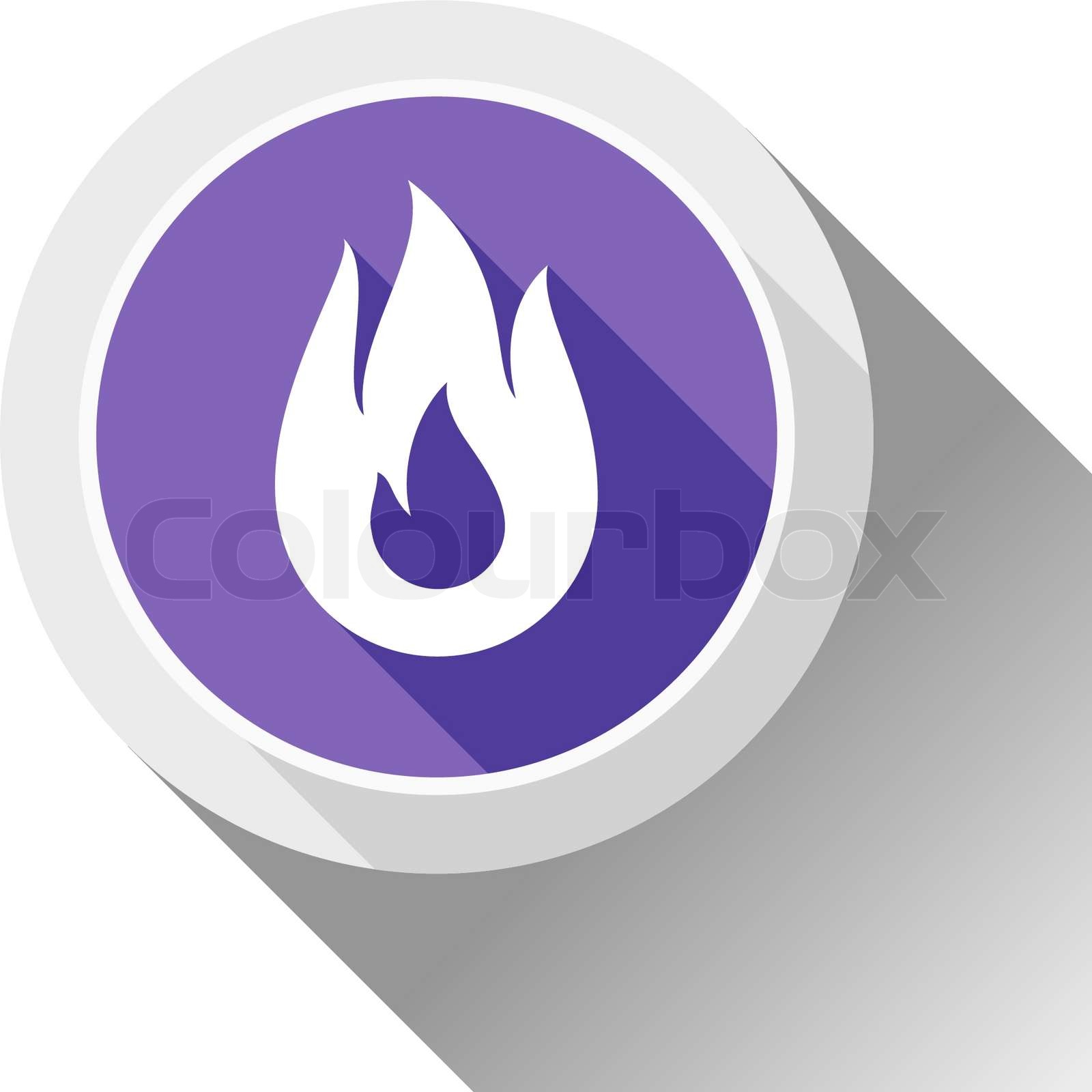 Fire flames, button | Stock vector | Colourbox