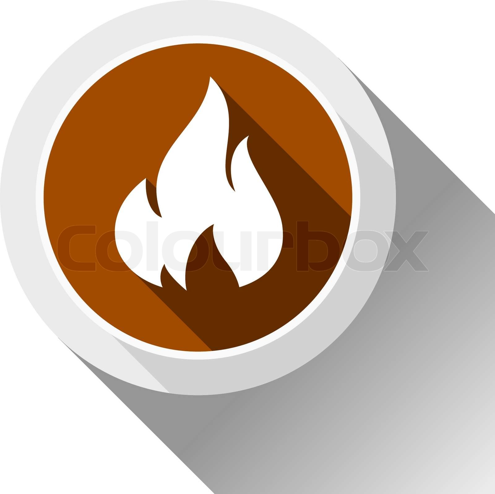 Fire flames, button | Stock vector | Colourbox
