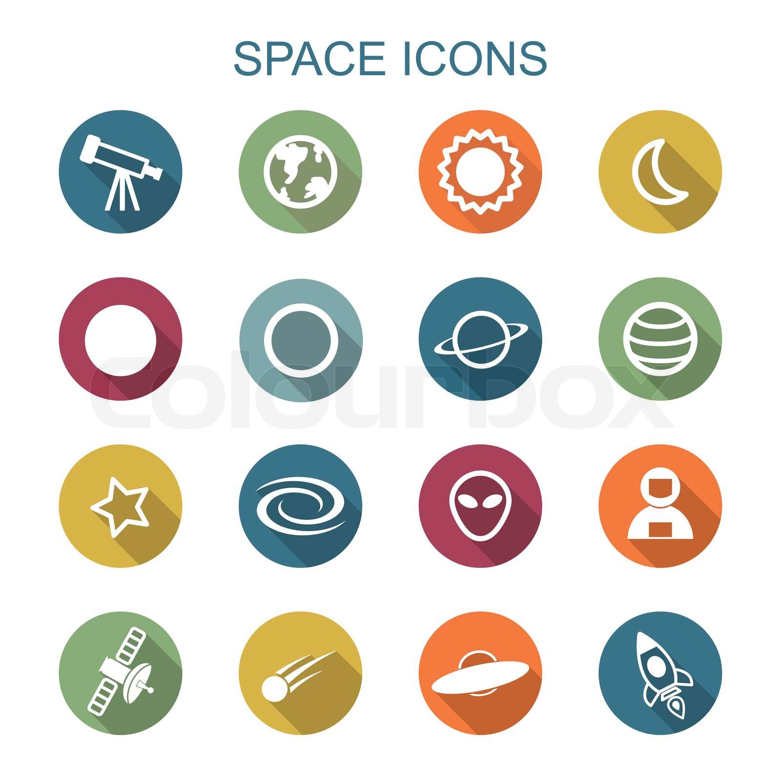 icons, rakete, flach | Stock-Vektor | Colourbox