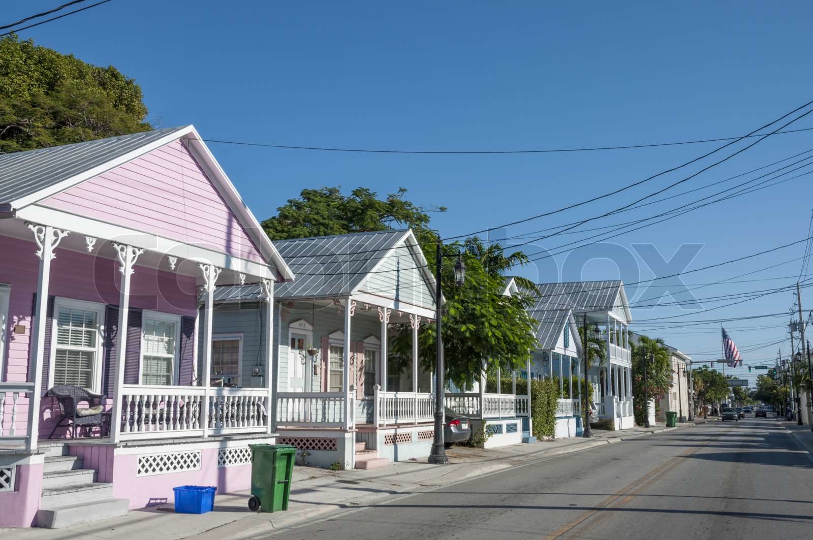 Colorful houses in Key West, Florida, USA | Stock image | Colourbox