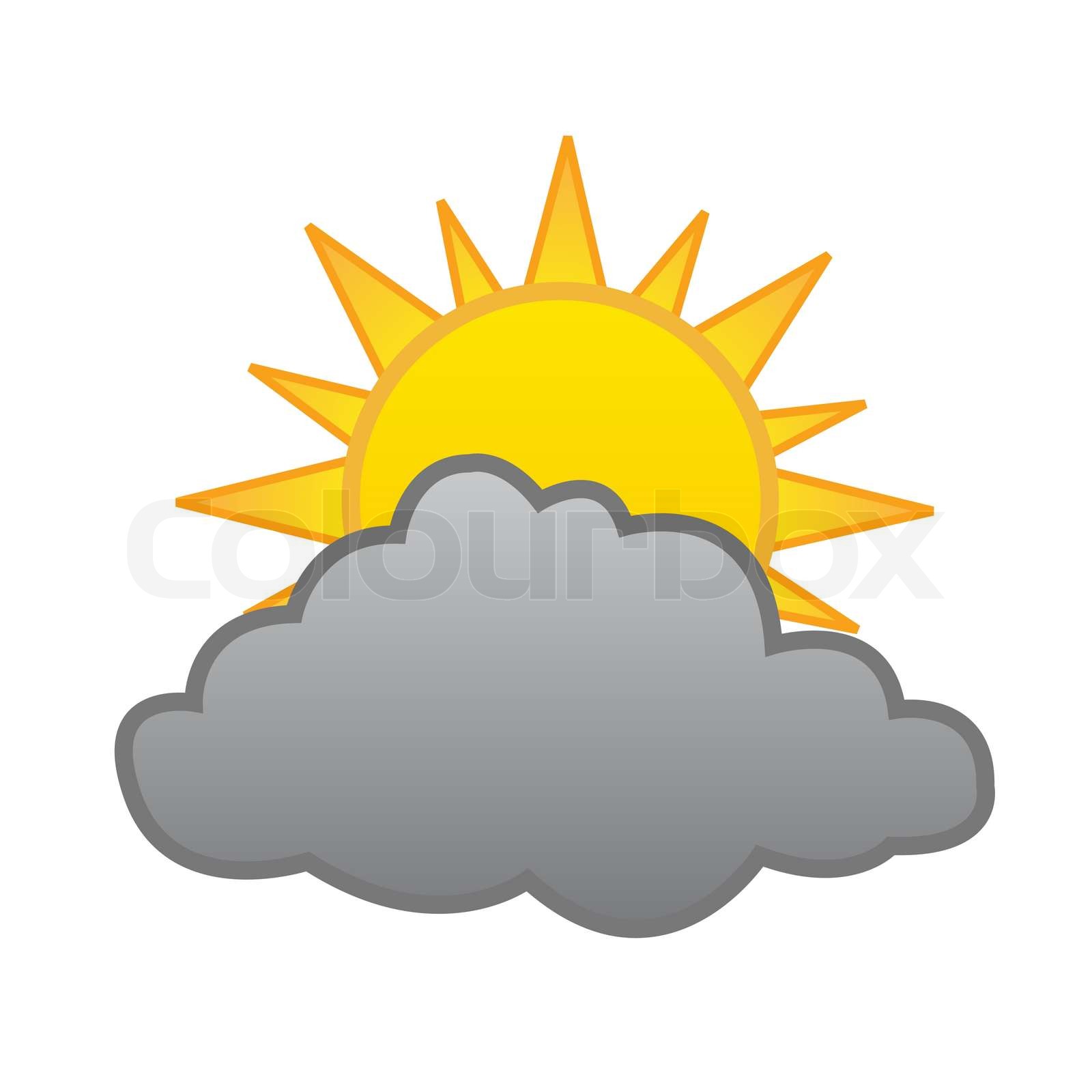 Sol bag en sort sky | Stock vektor | Colourbox