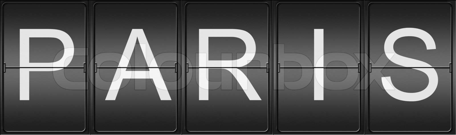 Paris written in mecanical Letters | Stock image | Colourbox