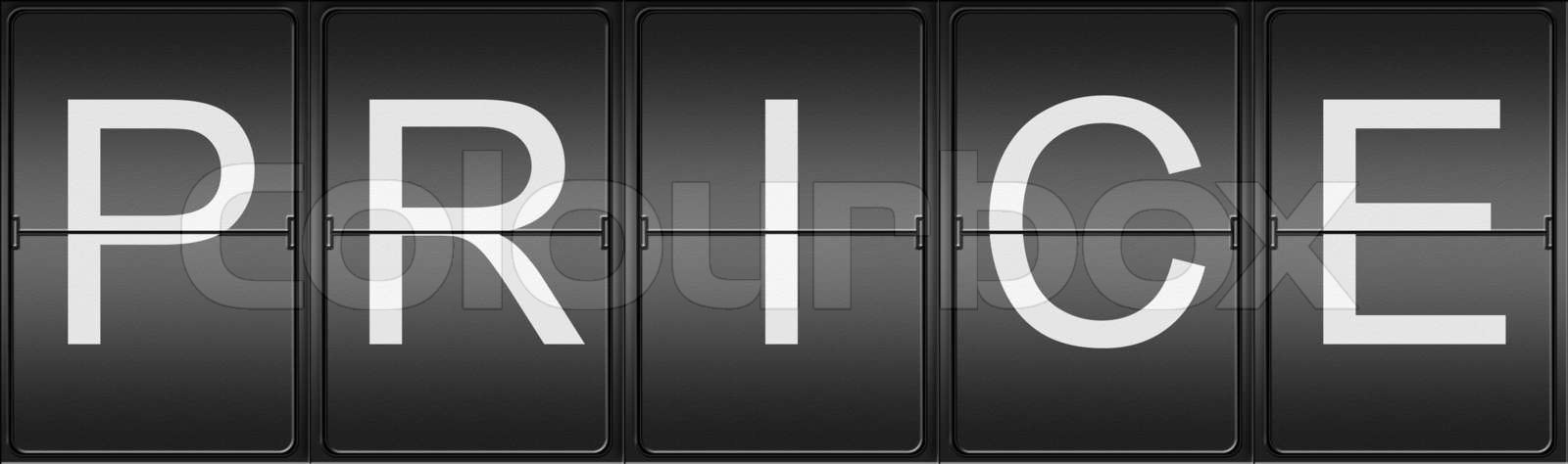 Price written in mecanical Letters | Stock image | Colourbox