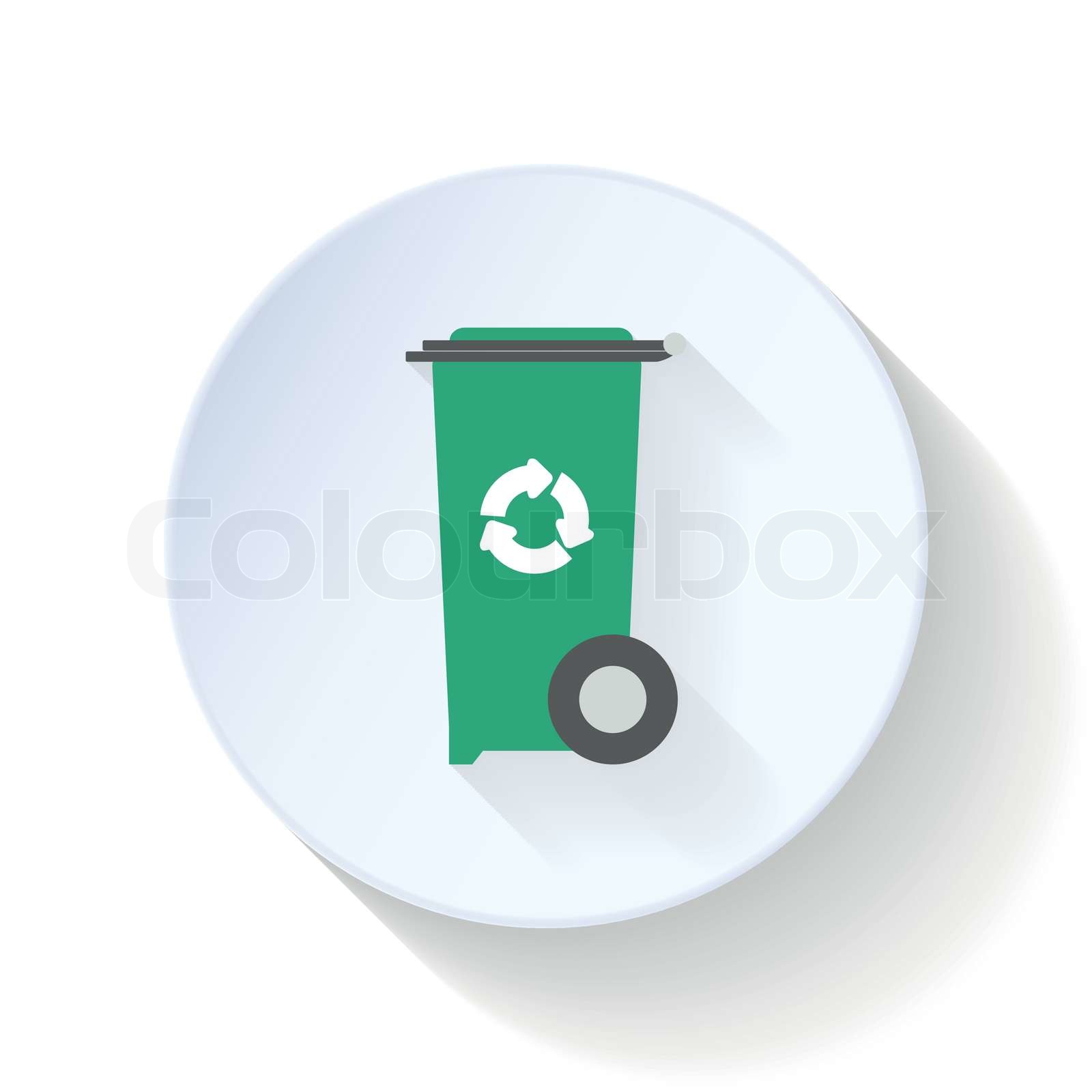 Bin flat icon | Stock vector | Colourbox