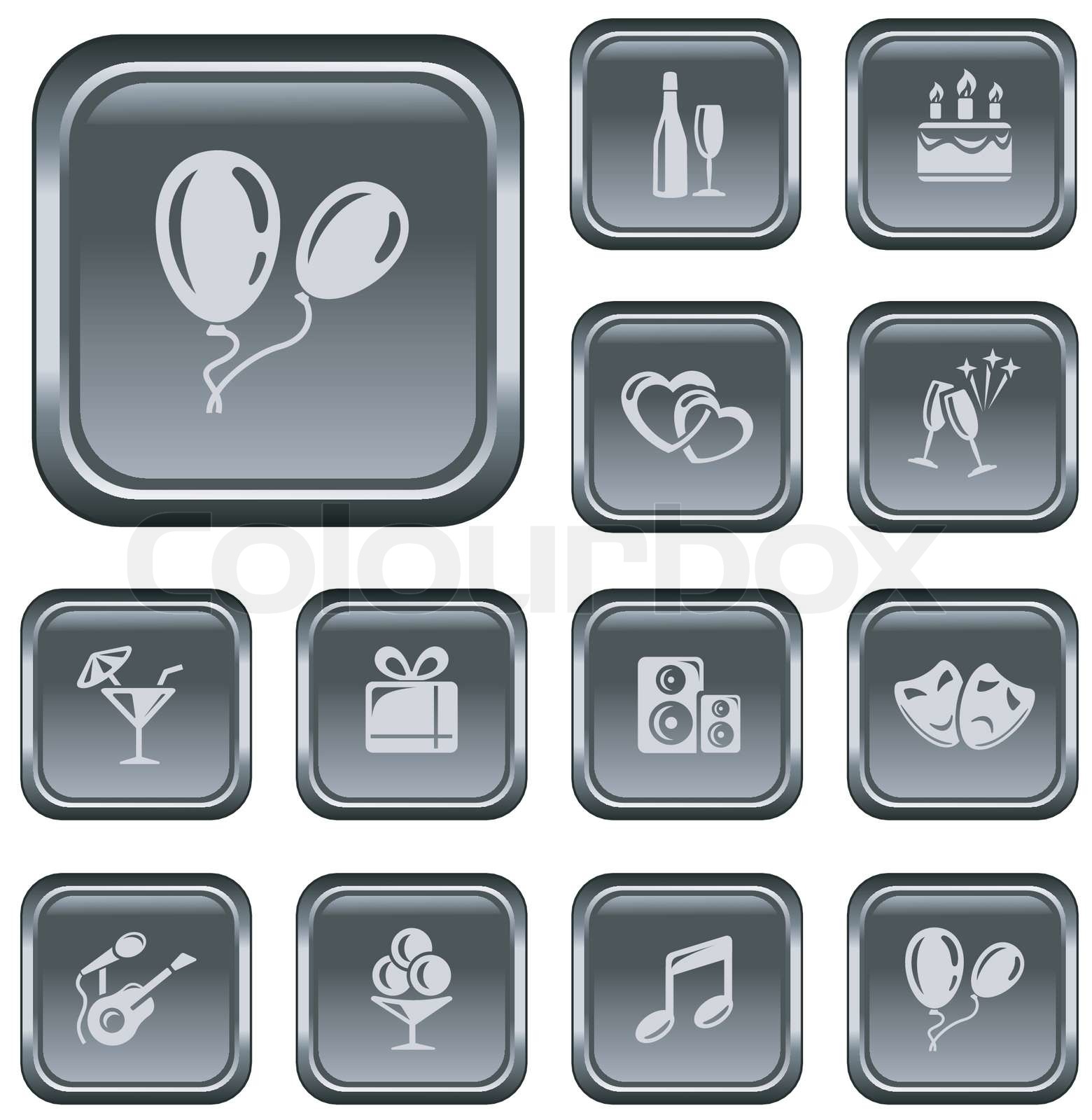 Party buttons | Stock vector | Colourbox