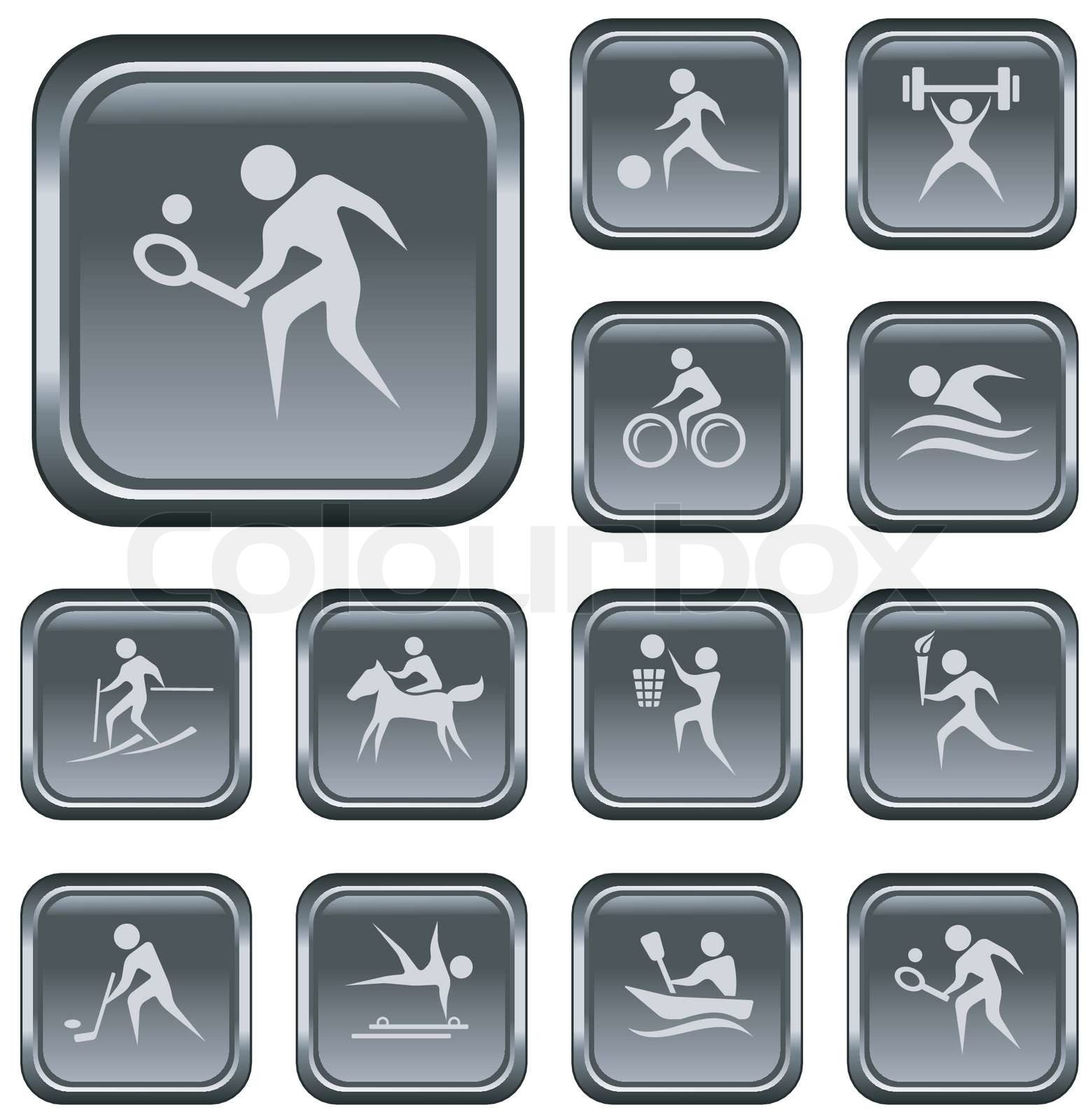 Sport buttons | Stock vector | Colourbox