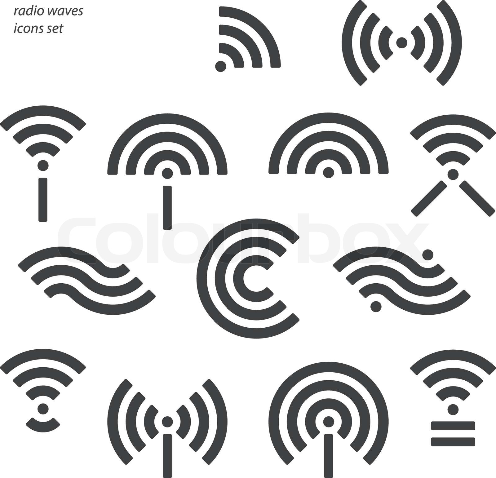 radio waves | Stock vector | Colourbox
