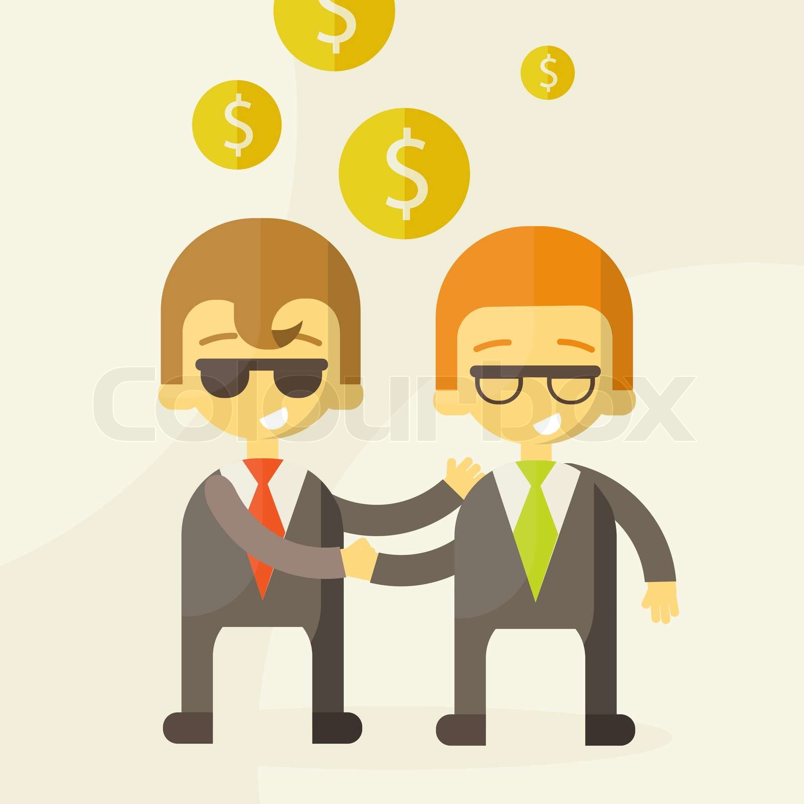 two man talking about business ,business | Stock vector | Colourbox