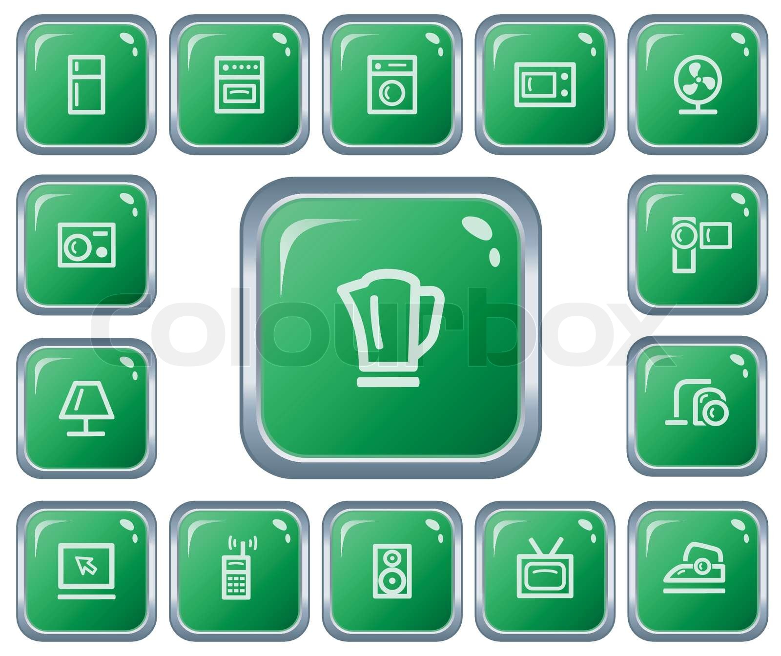Home electronics buttons | Stock vector | Colourbox