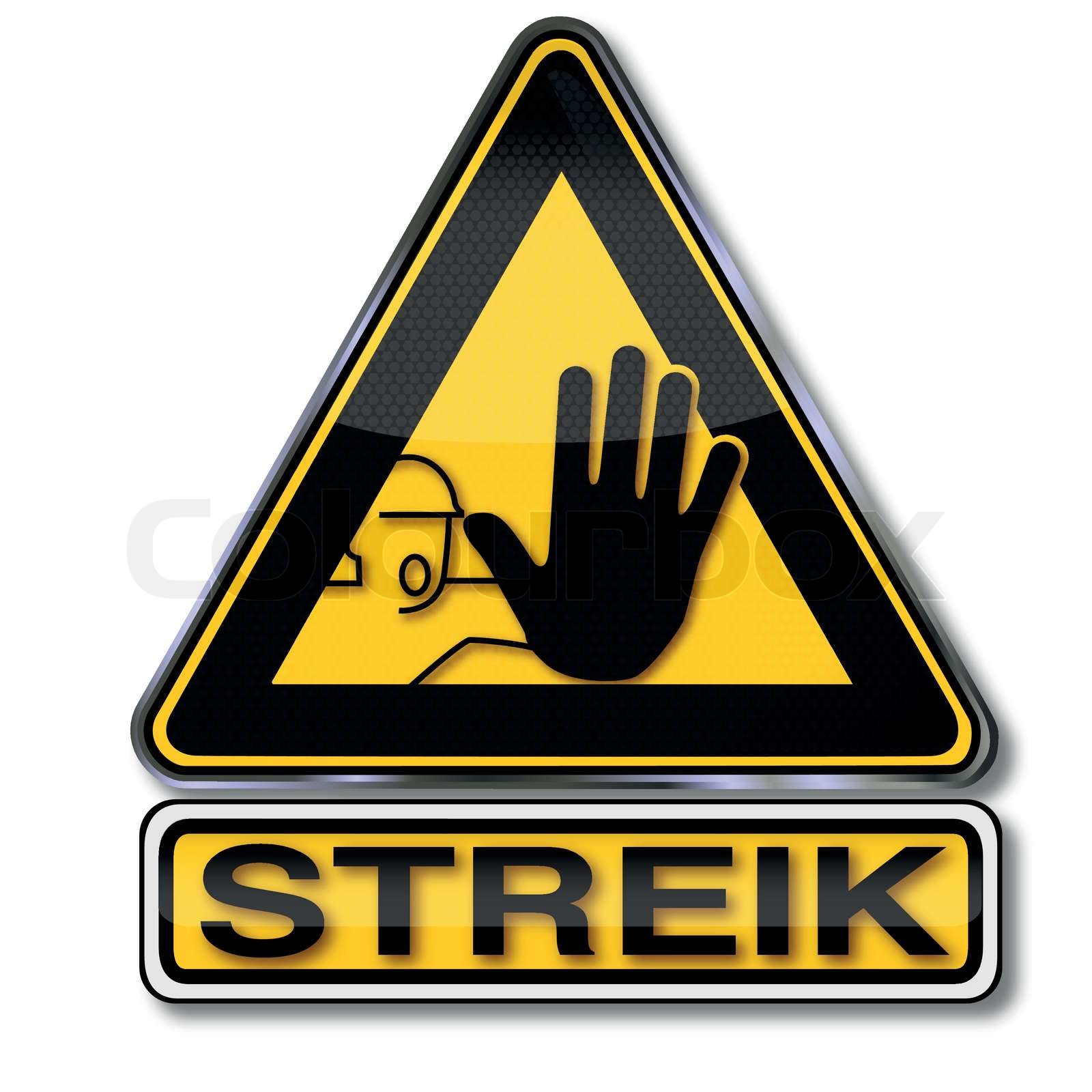 Schild und Streik | Stock-Vektor | Colourbox