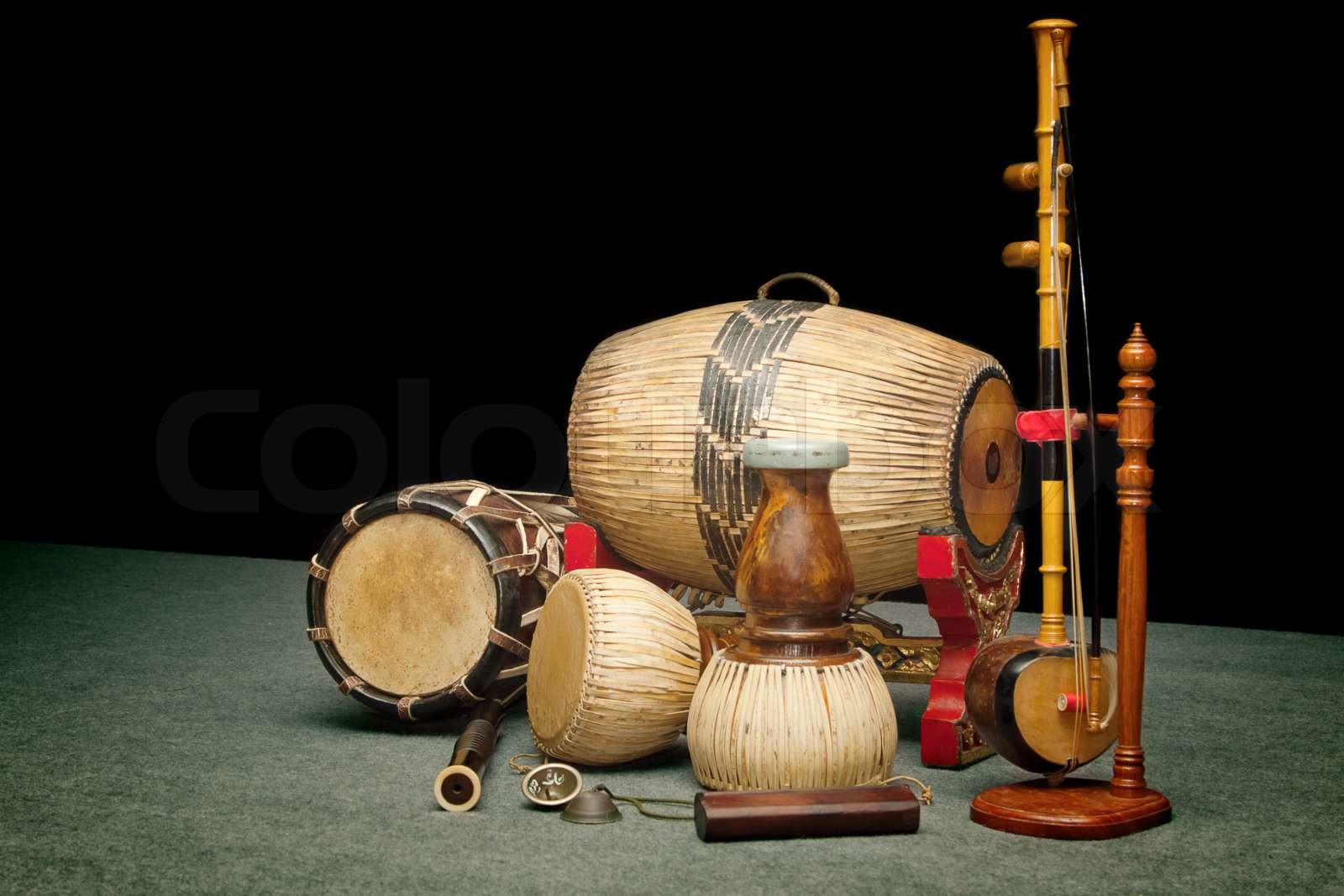 Set of Traditional Thai musical instruments | Stock image | Colourbox
