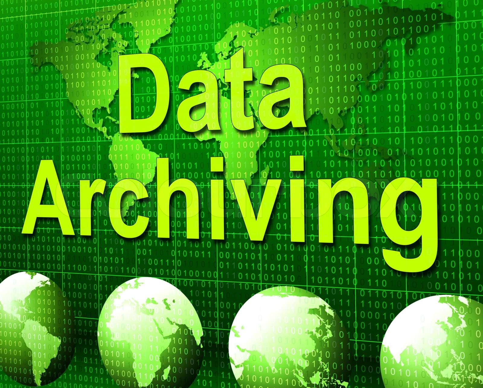 Data Archiving Shows Fact Storage And Catalog | Stock image | Colourbox