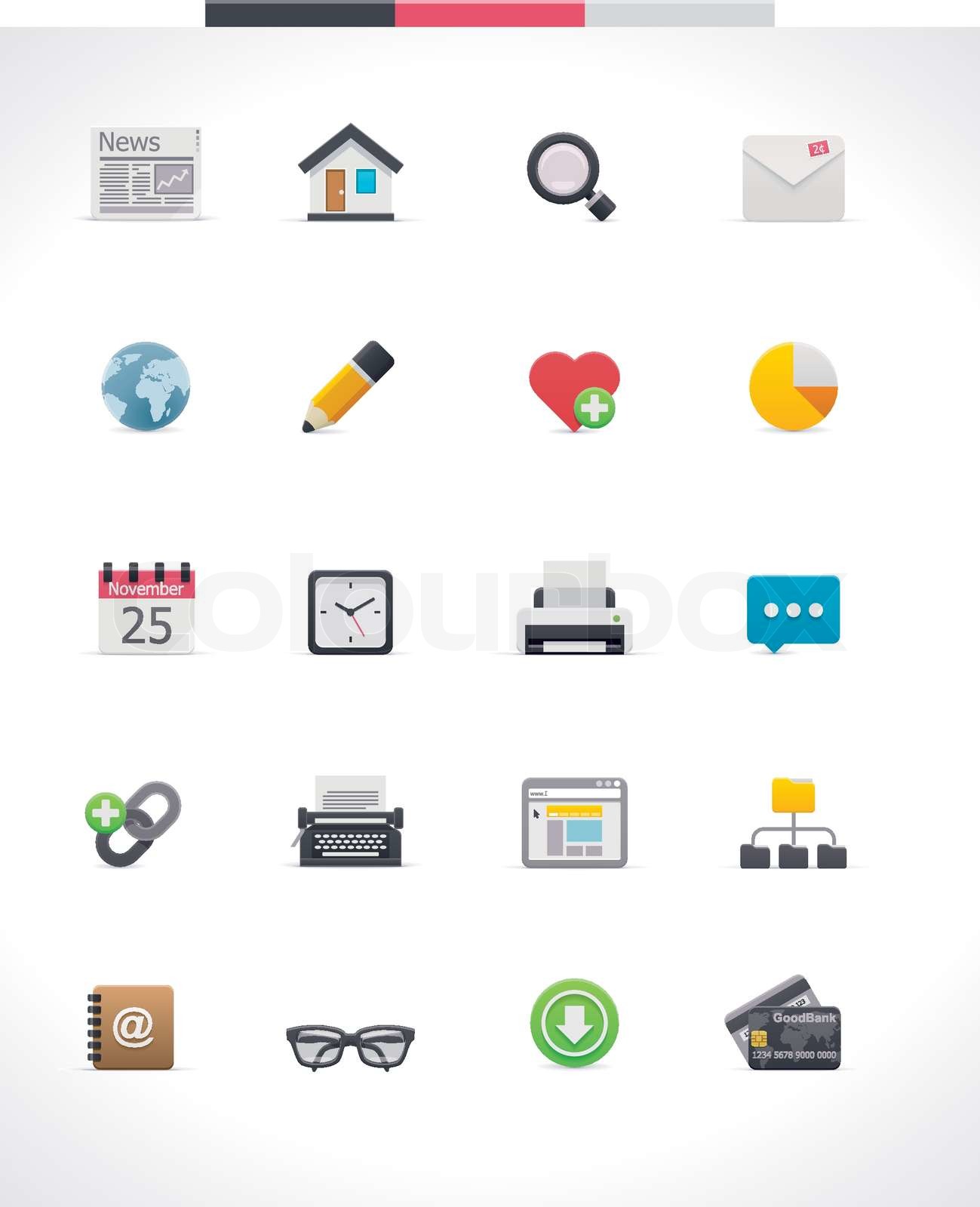 Communication icon set | Stock vector | Colourbox