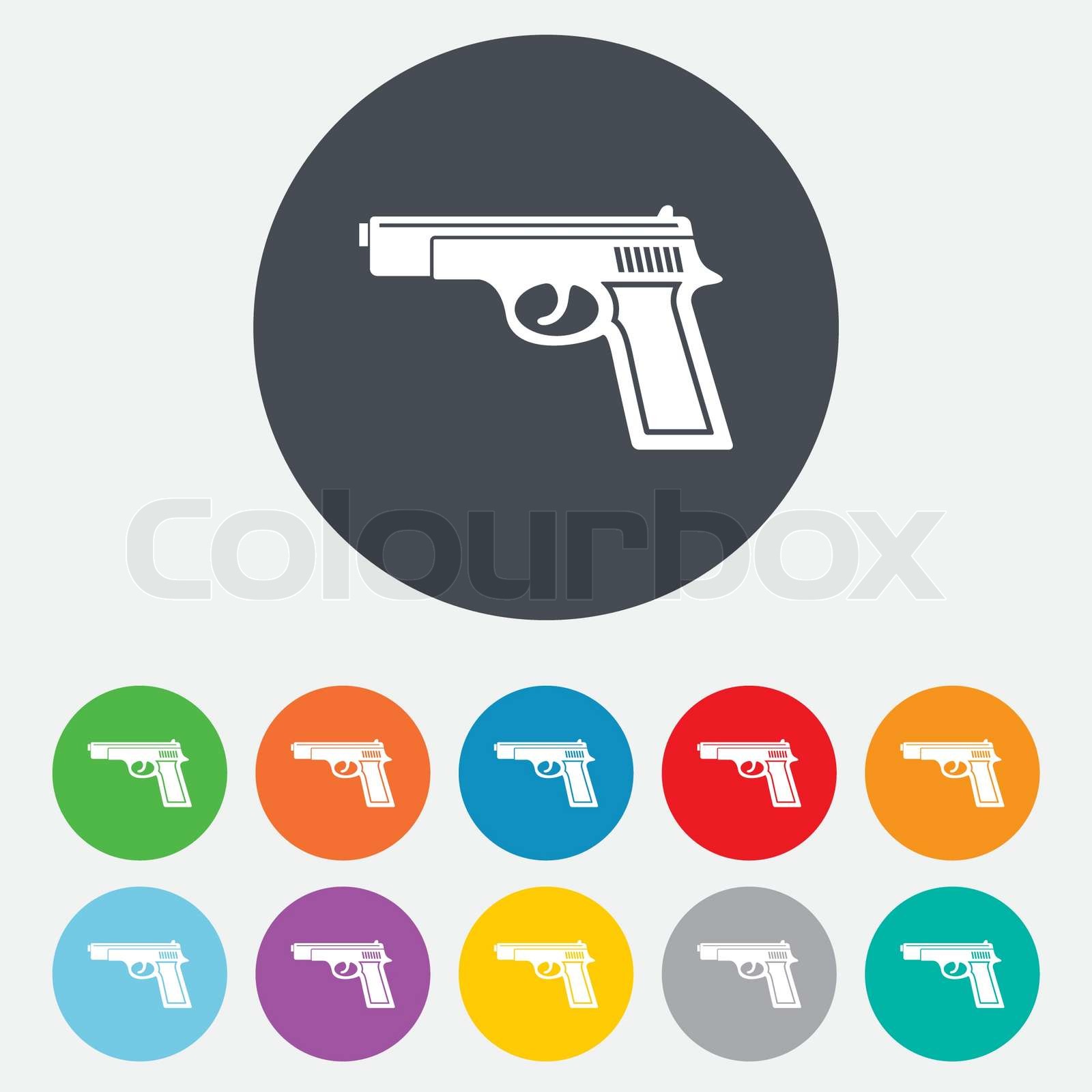 Gun sign icon. Firearms weapon symbol. | Stock vector | Colourbox