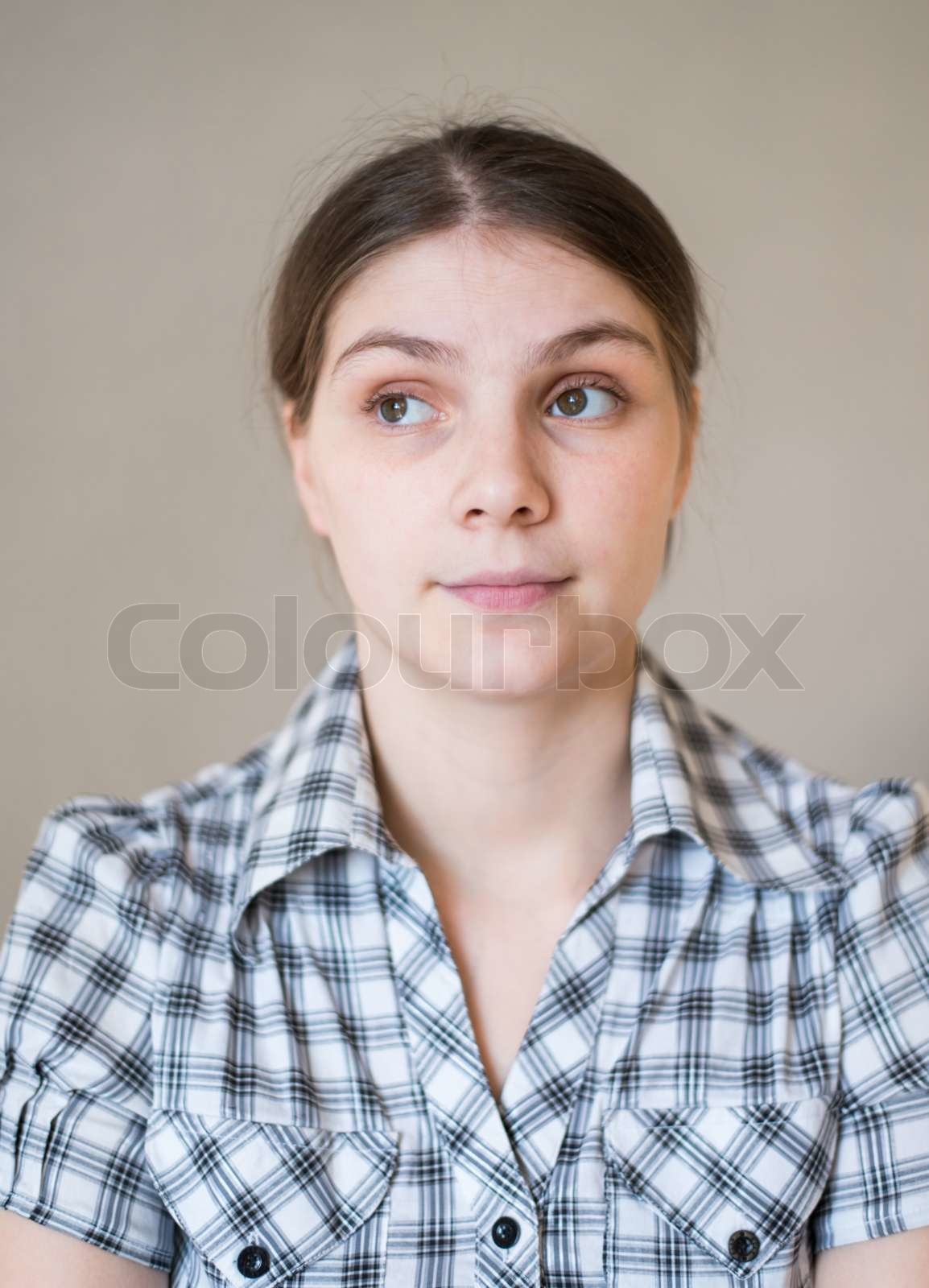 Young offended female | Stock image | Colourbox