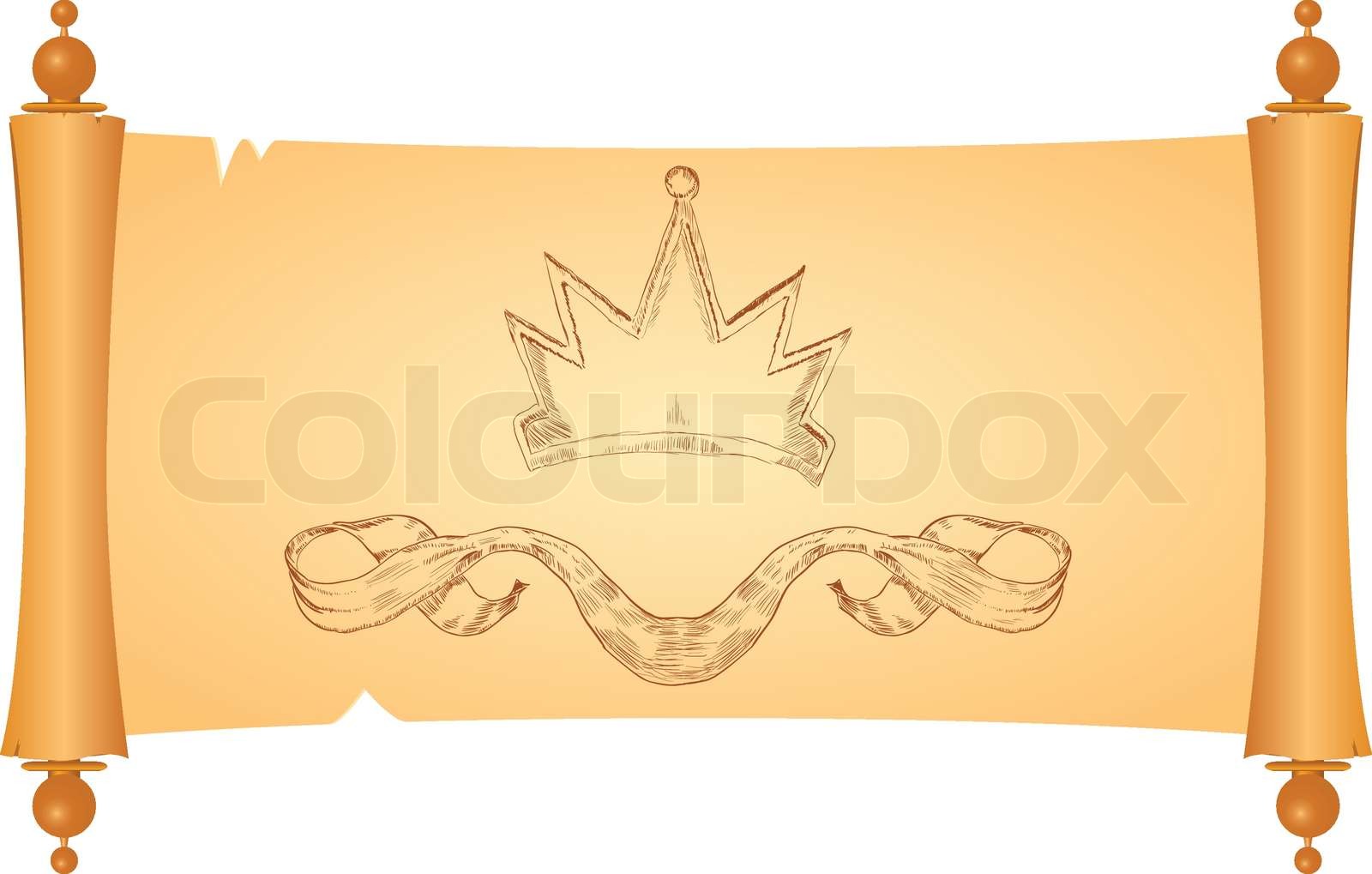 Parchment with heraldic symbols | Stock vector | Colourbox