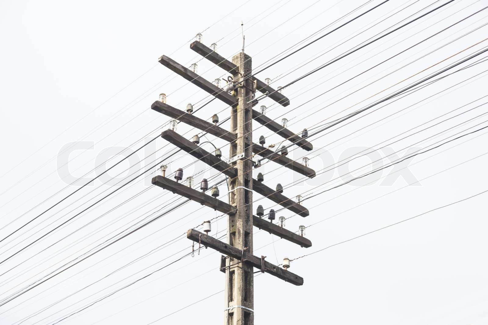 Telegraph pole | Stock image | Colourbox