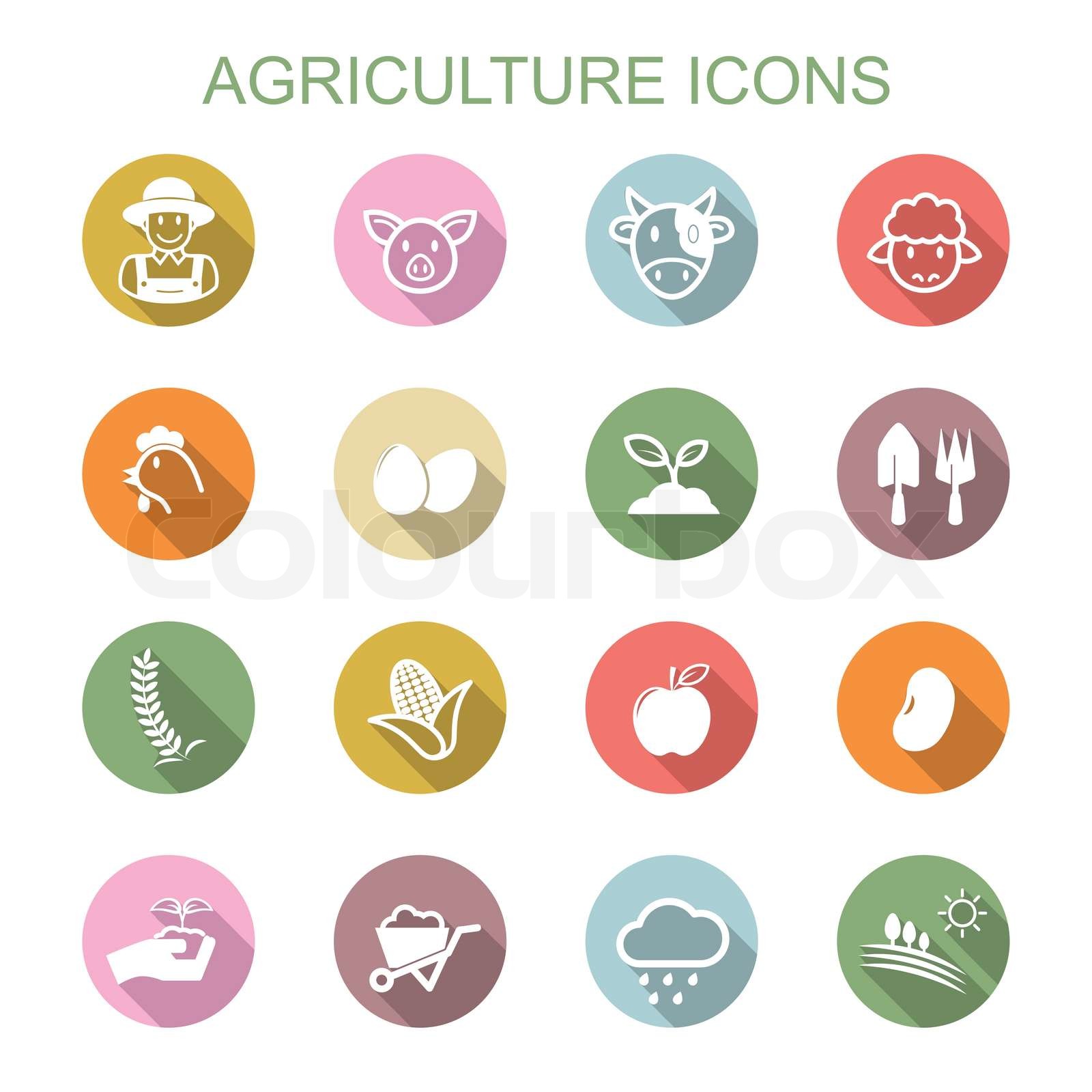 landwirtschaft, icons, piktogramm | Stock-Vektor | Colourbox