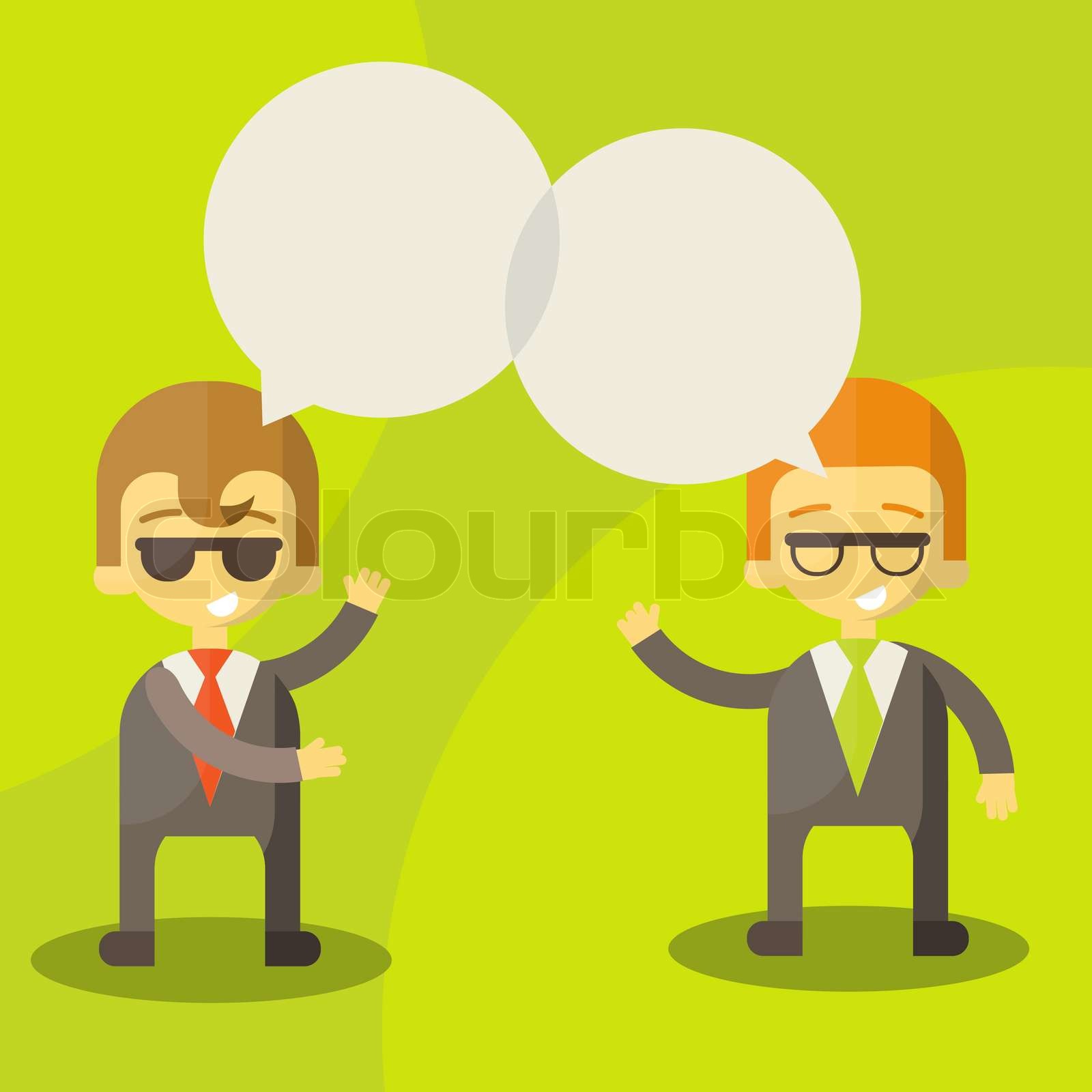 dialogue businessmen | Stock vector | Colourbox